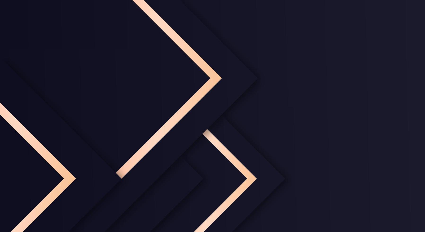 Abstract Premium Dark Navy Geometric Overlap Layer With Stripes Golden