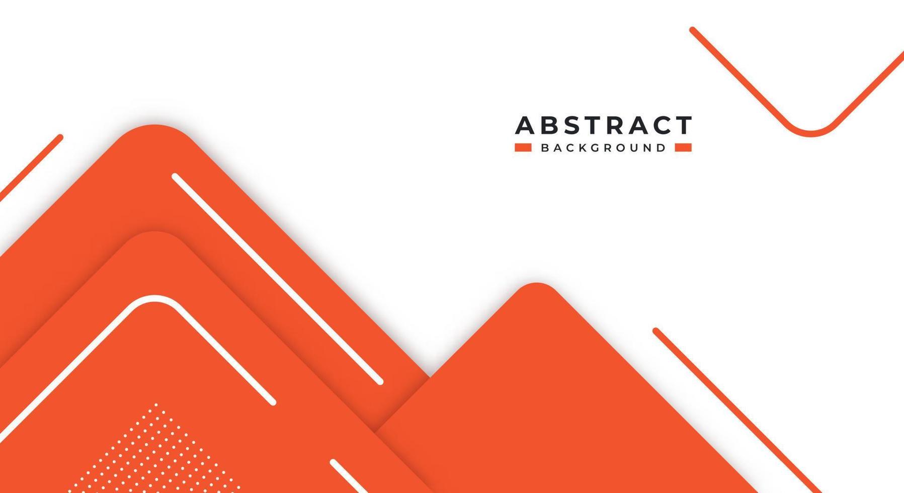 Abstract Orange Background Geometric Shape Paper Layers With Copy Space For Decorative Web