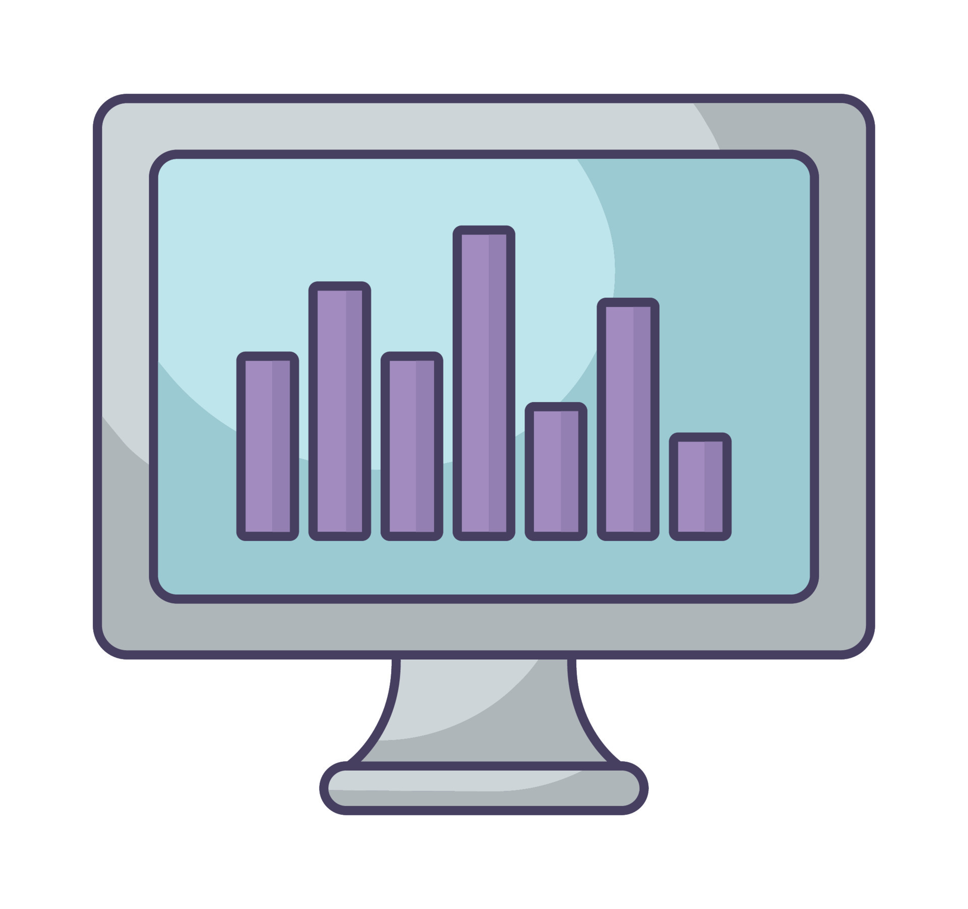 pc monitor design 21374624 Vector Art at Vecteezy