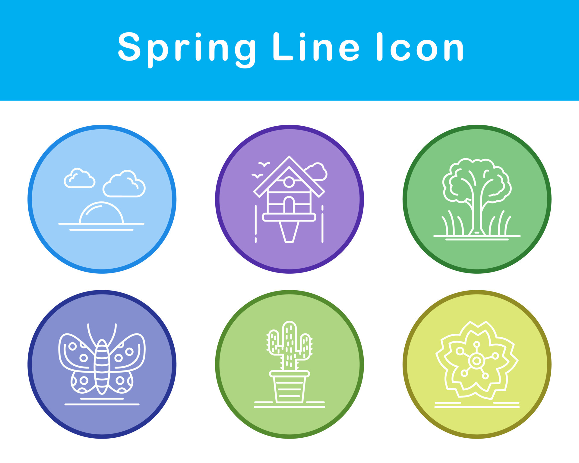 Spring Vector Icon Set 21376747 Vector Art at Vecteezy