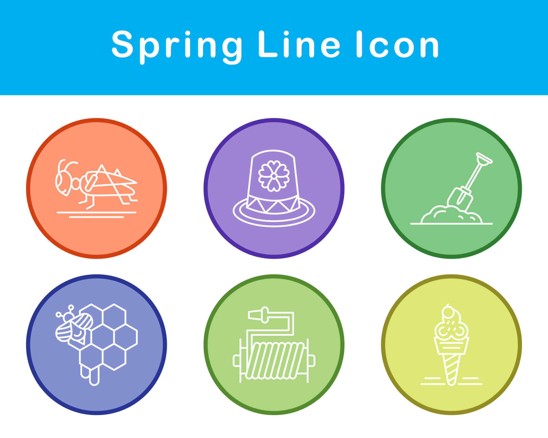 Spring Vector Icon Set 21376748 Vector Art at Vecteezy