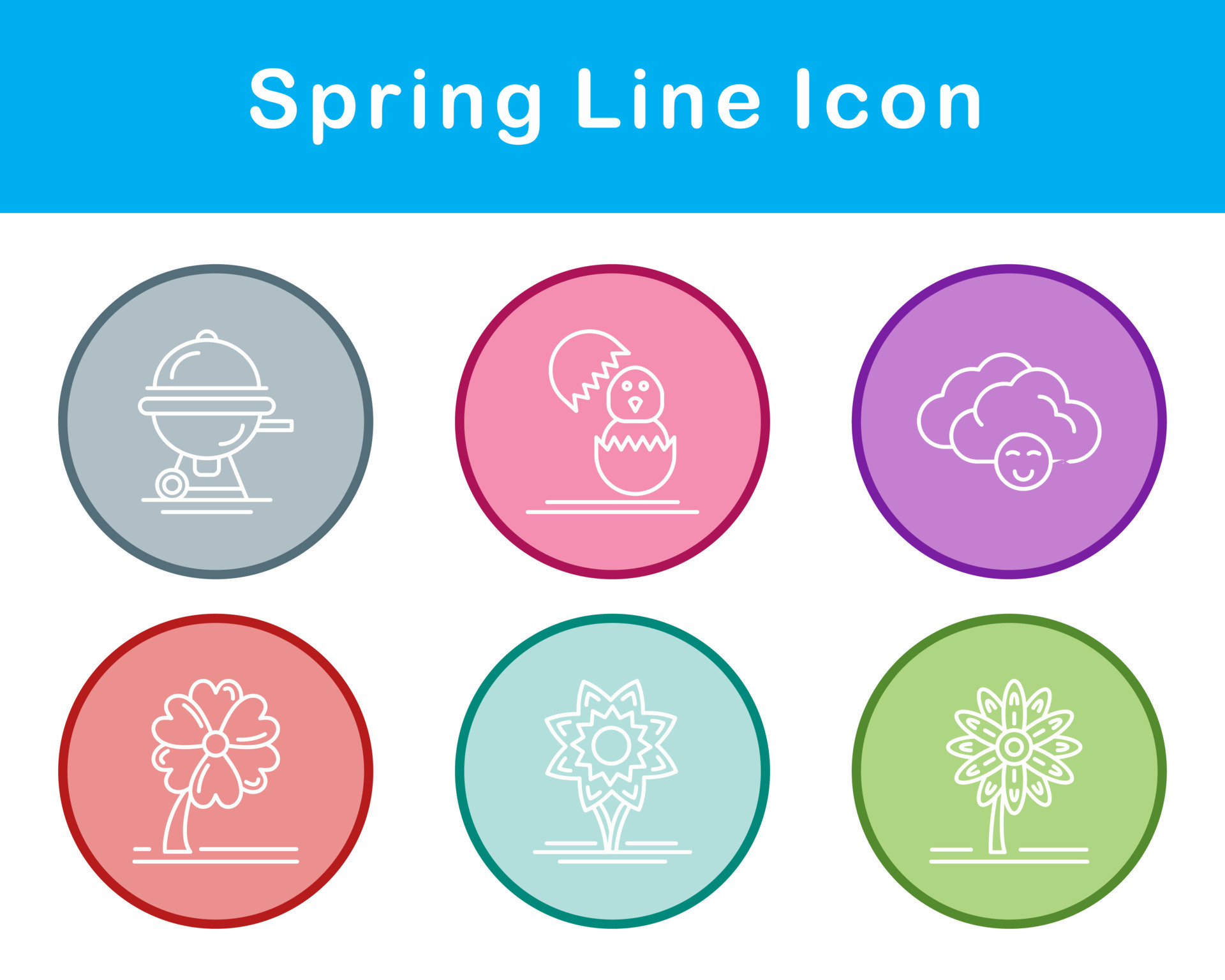 Spring Vector Icon Set 21377171 Vector Art at Vecteezy
