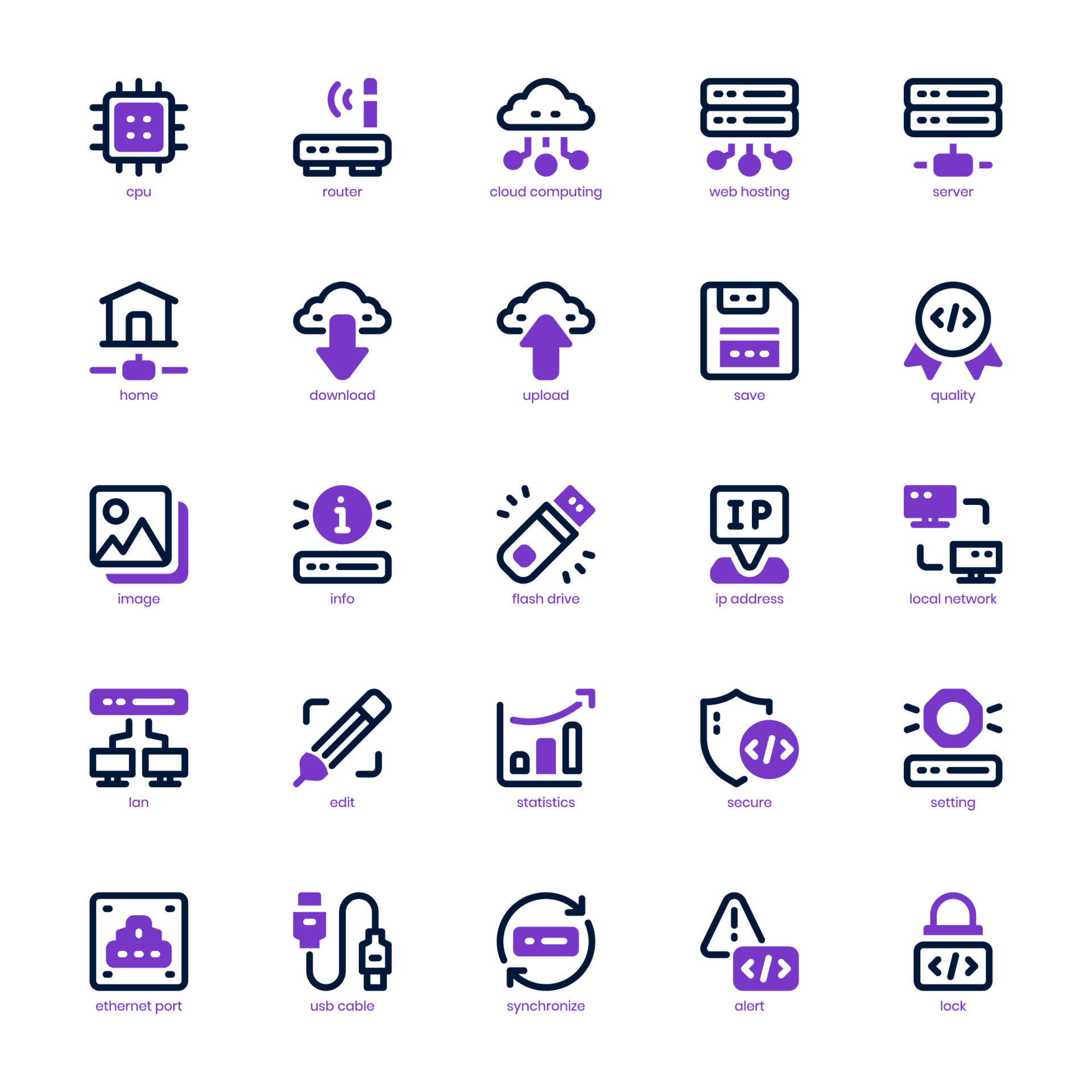 Website Hosting icon pack for your website design, logo, app, and user ...