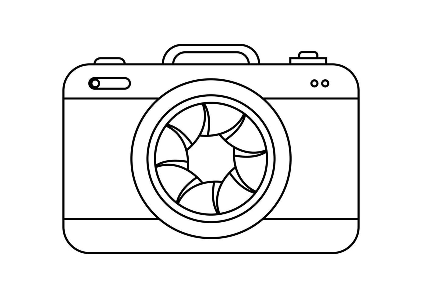 Digital Camera Vector Coloring Page 21378969 Vector Art at Vecteezy