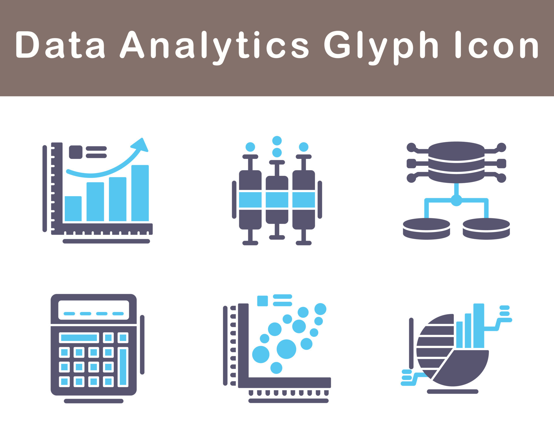 Data Analytics Vector Icon Set 21380385 Vector Art at Vecteezy