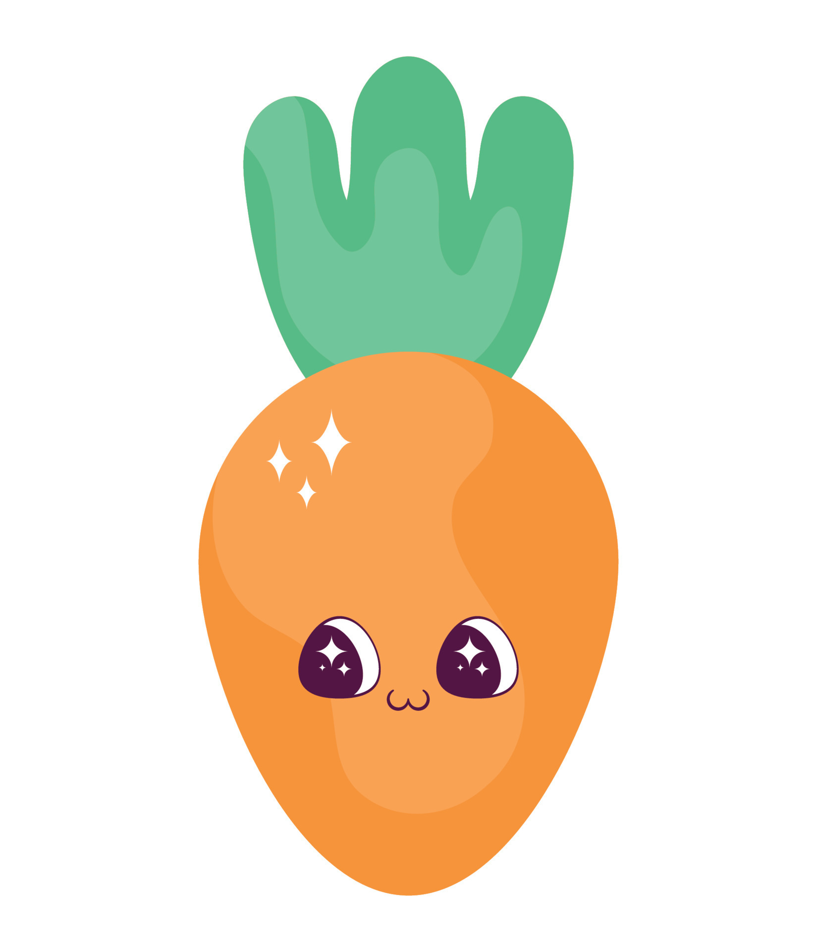 kawaii carrot design 21380956 Vector Art at Vecteezy