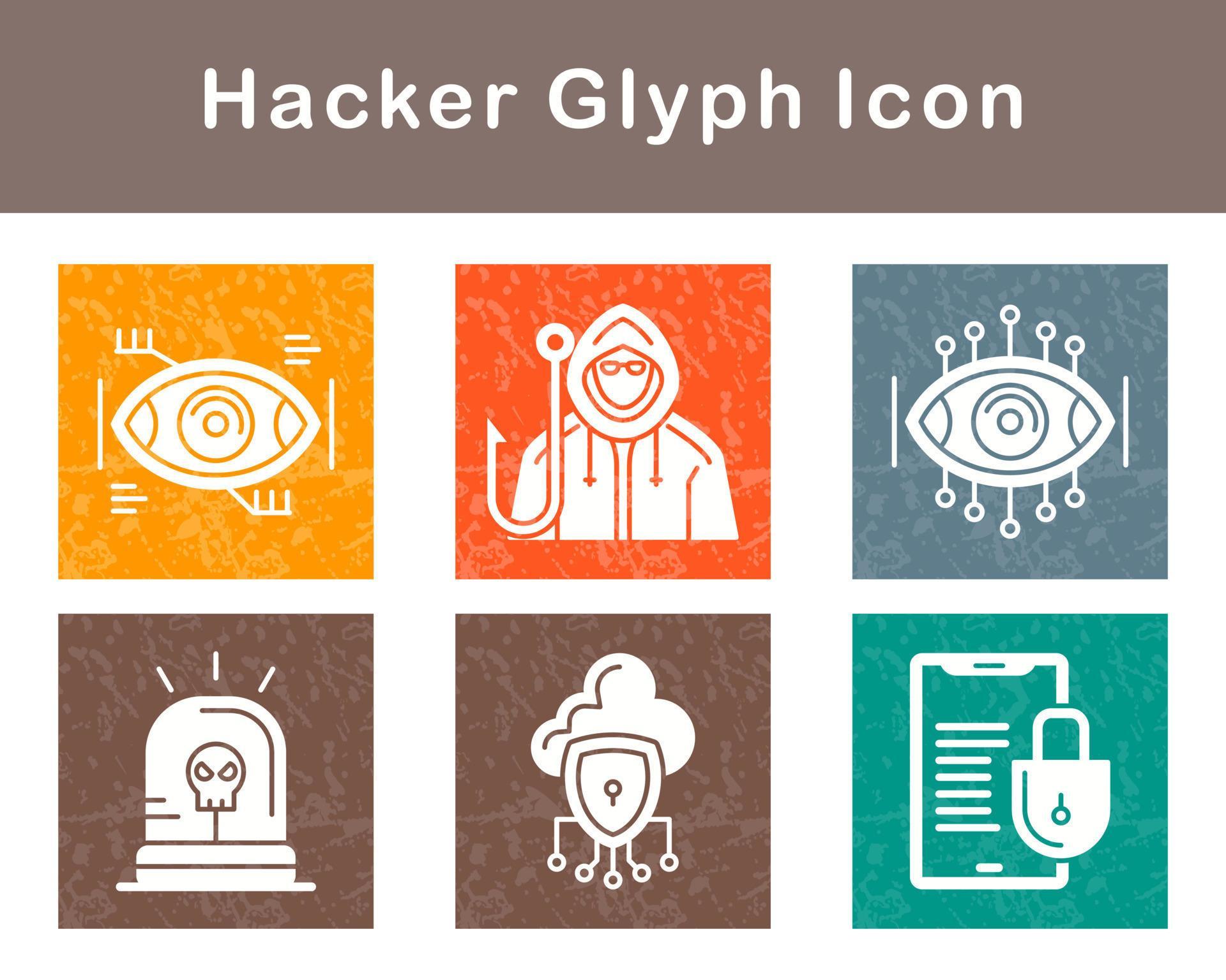 Hacker Vector Icon Set 21382083 Vector Art at Vecteezy