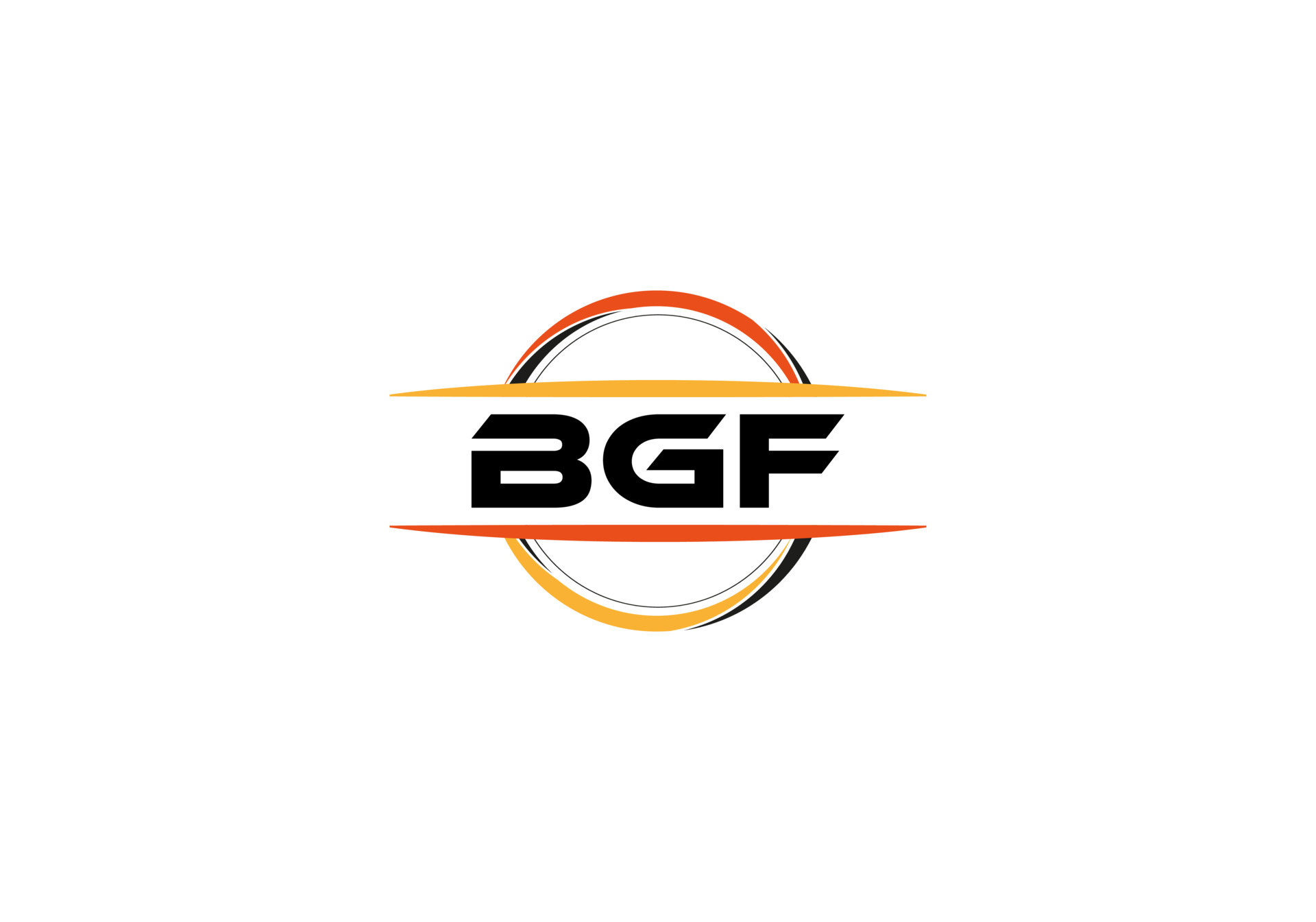 BGF letter royalty ellipse shape logo. BGF brush art logo. BGF logo for a company, business, and ...