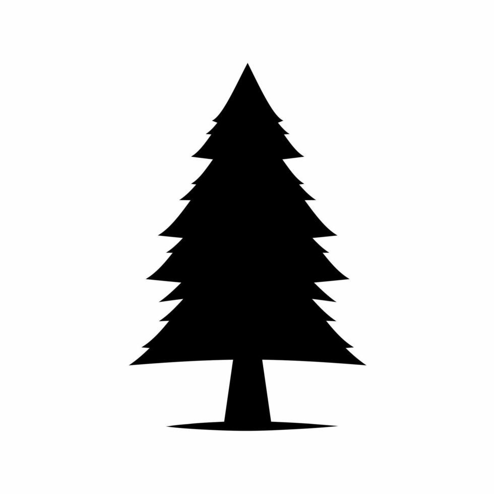 Pine tree icon illustration with shadow. Stock vector. 21383345 Vector ...
