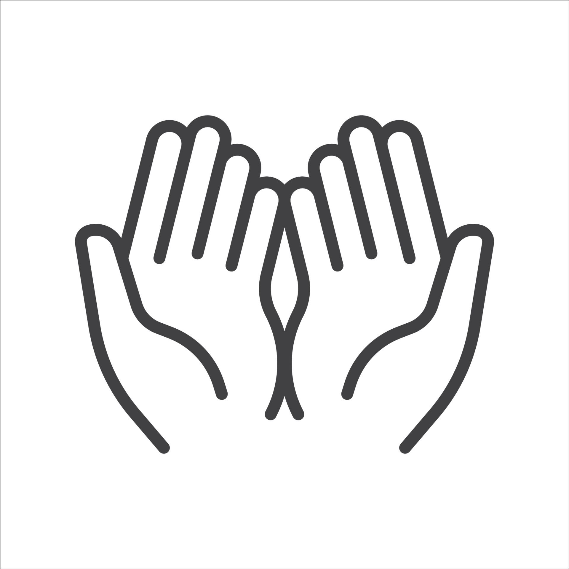 Praying Hands linear icon vector. Moslem praying hands symbol. Religion ... Praying Hands linear icon vector. Moslem praying hands symbol. Religion ...