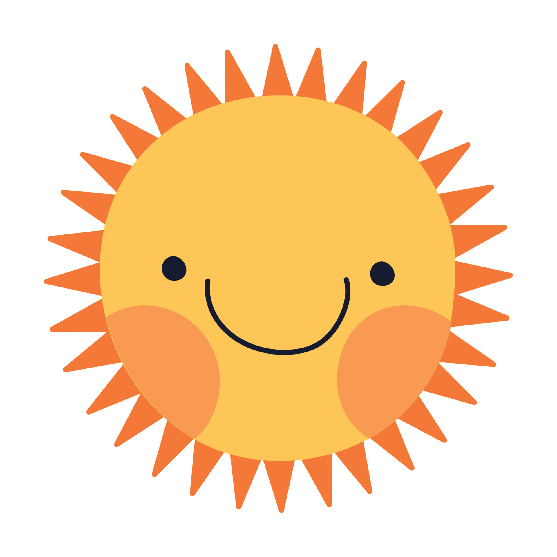 smiling sun illustration 21387048 Vector Art at Vecteezy