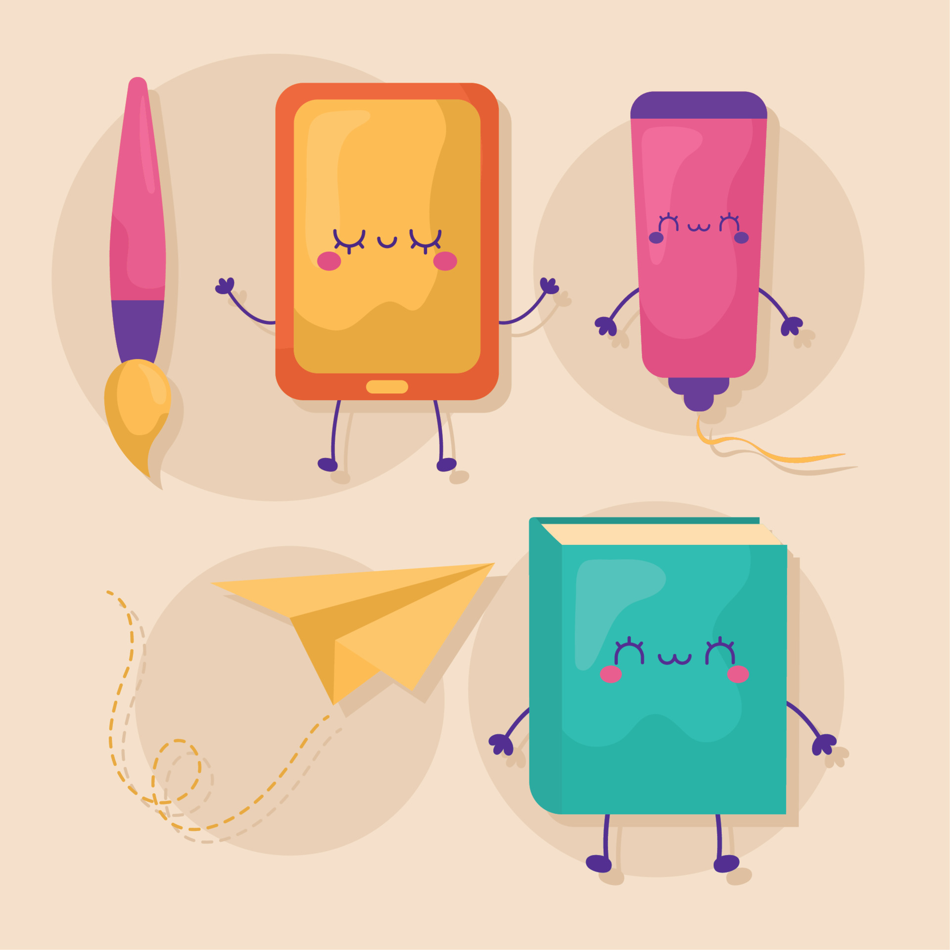 creativity items bundle 21387644 Vector Art at Vecteezy