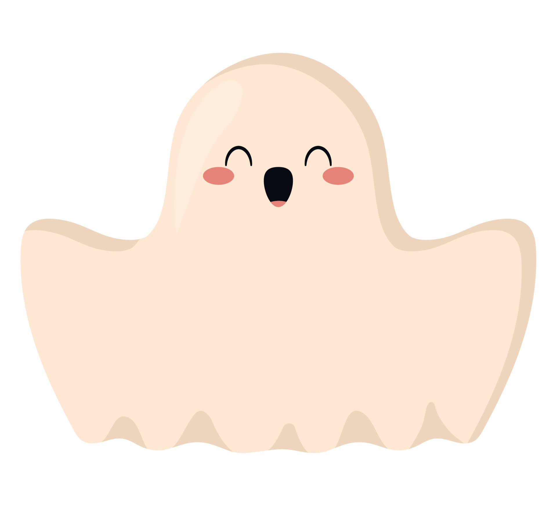 Smiling Ghost Illustration 21388652 Vector Art At Vecteezy