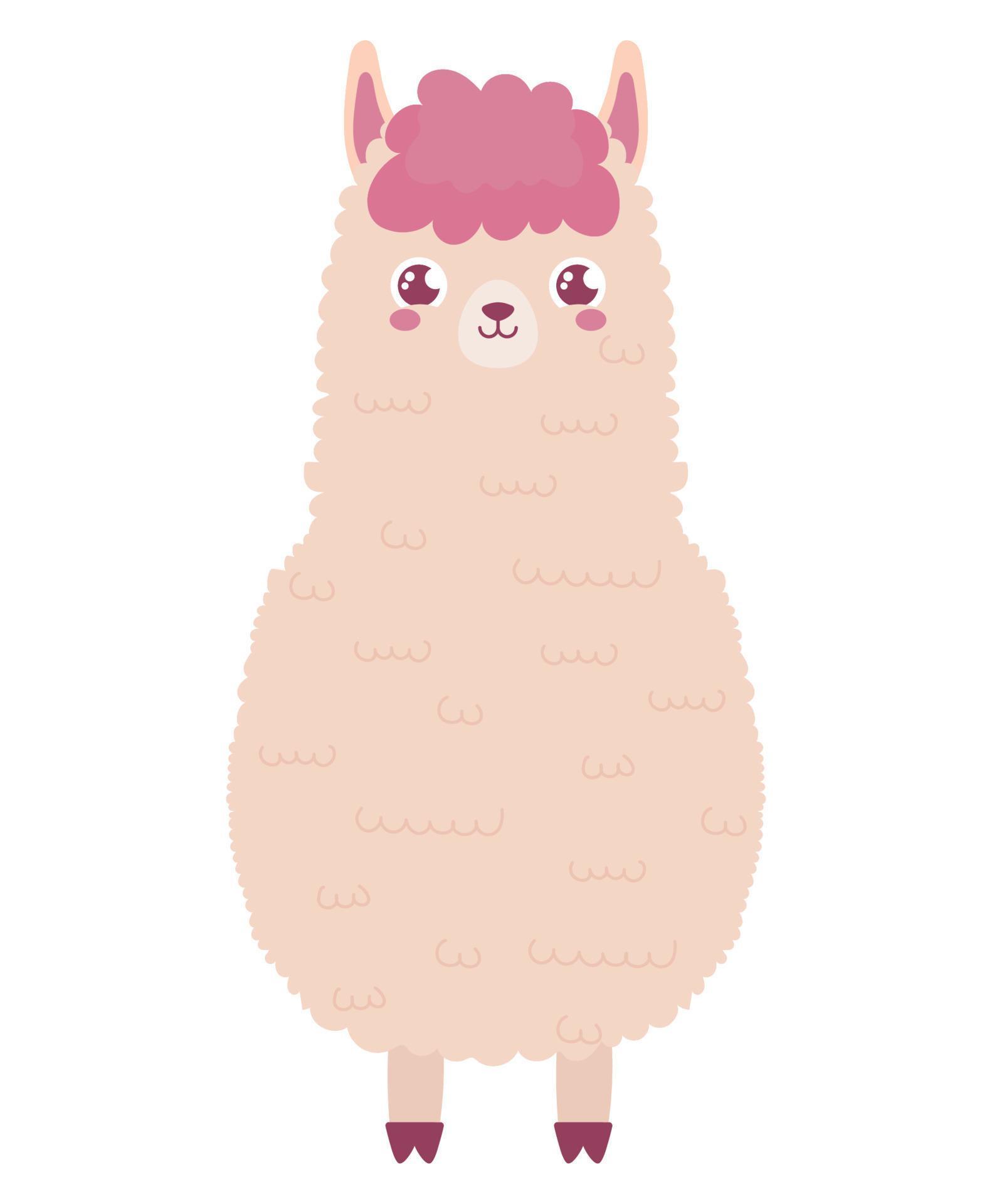 sweet beautiful llama 21388696 Vector Art at Vecteezy