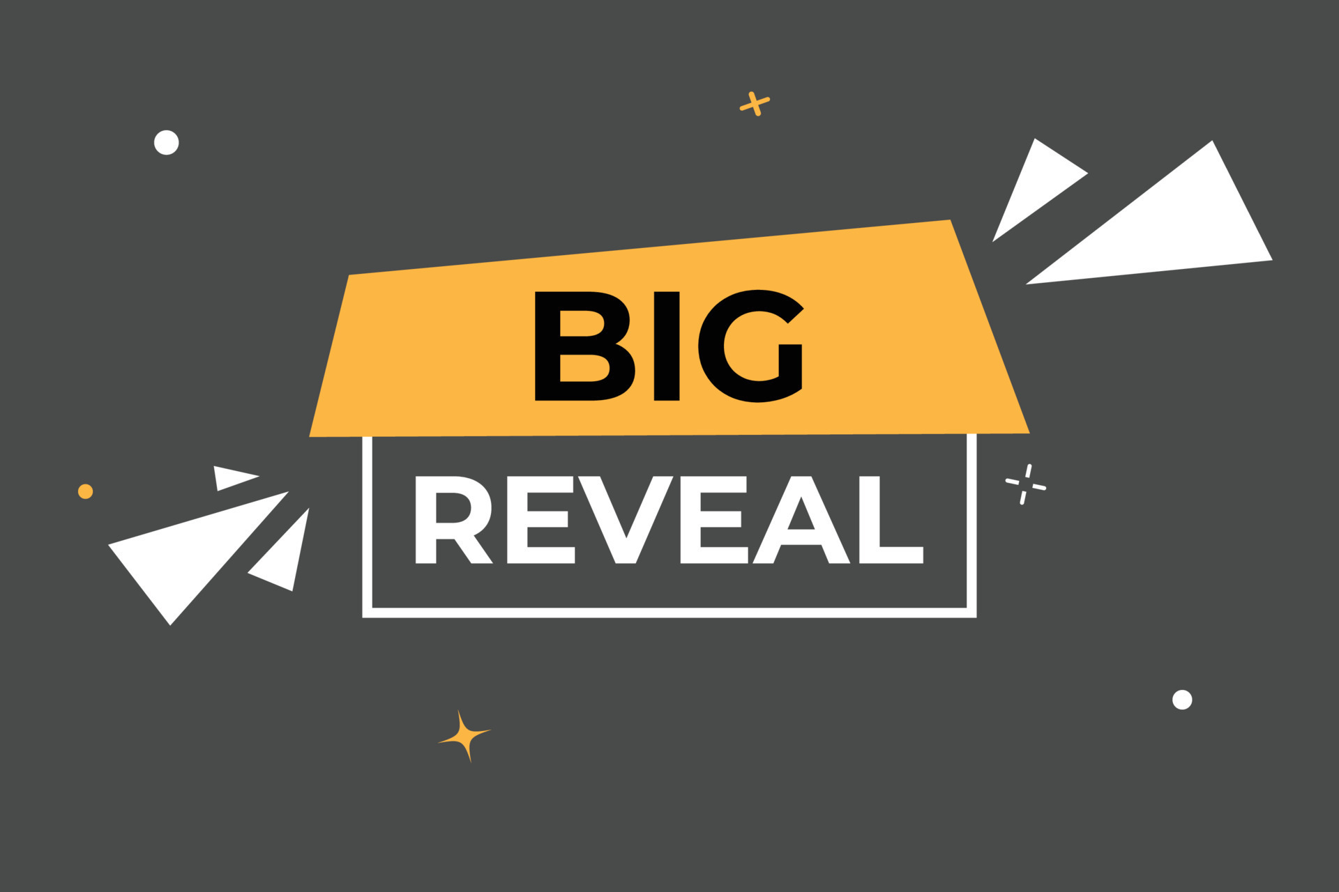 Big Reveal Button Web Template Speech Bubble Banner Label Big Reveal Sign Icon Vector
