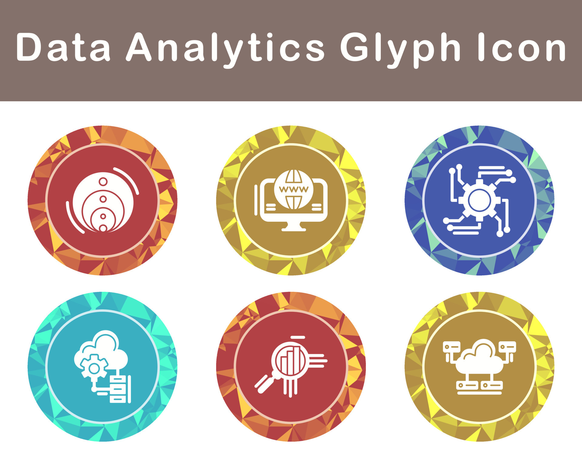 Data Analytics Vector Icon Set 21393754 Vector Art at Vecteezy