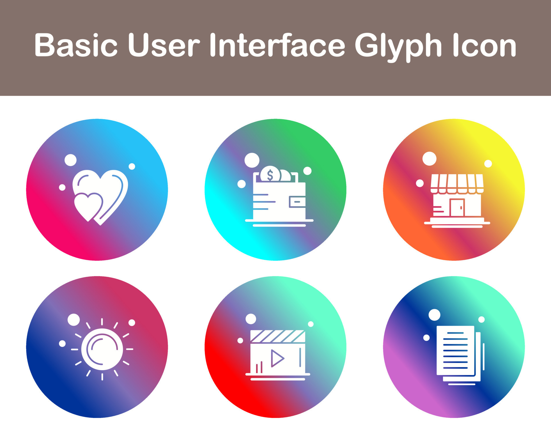 Basic User Interface Vector Icon Set 21394155 Vector Art at Vecteezy