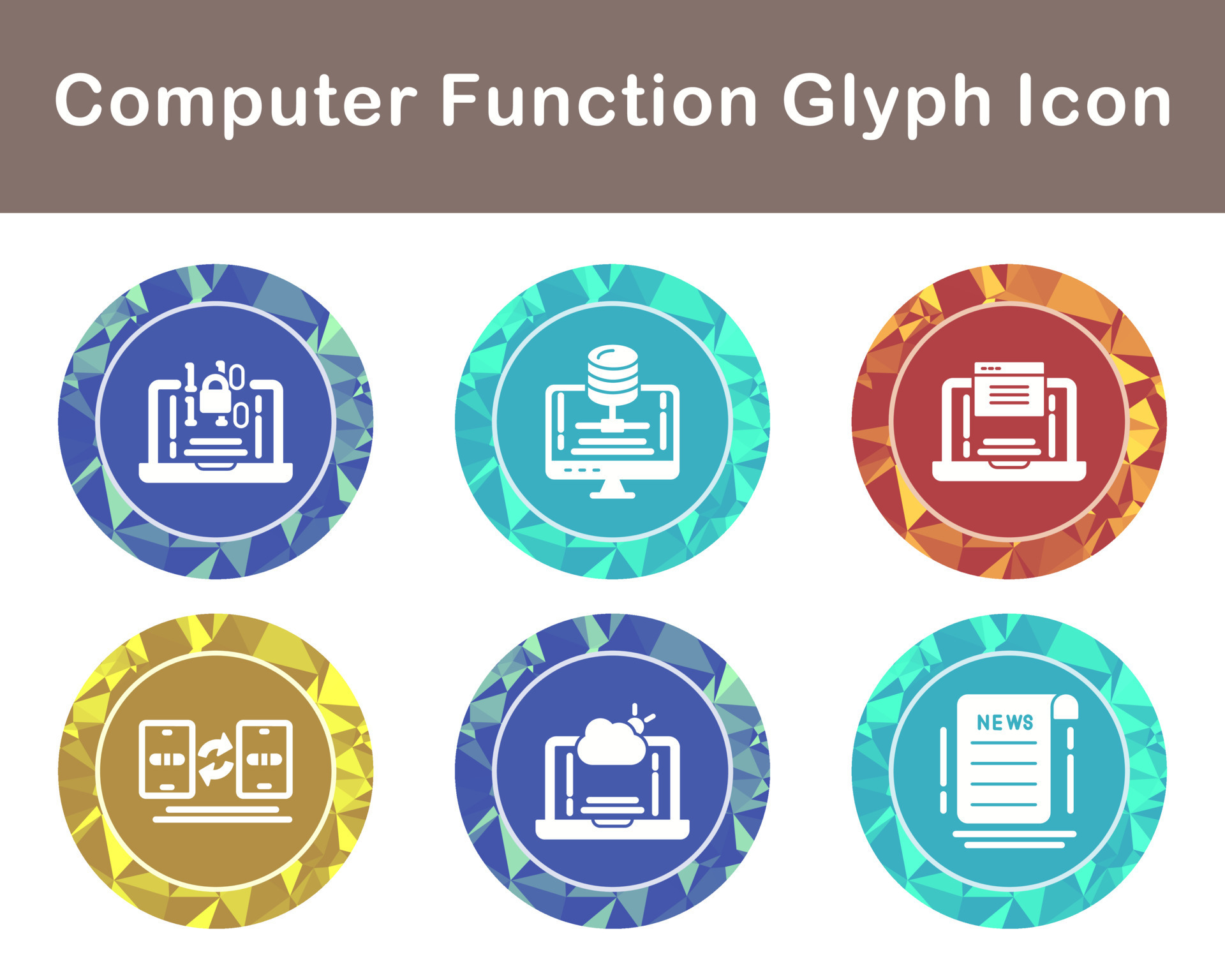 Computer Function Vector Icon Set 21394539 Vector Art at Vecteezy