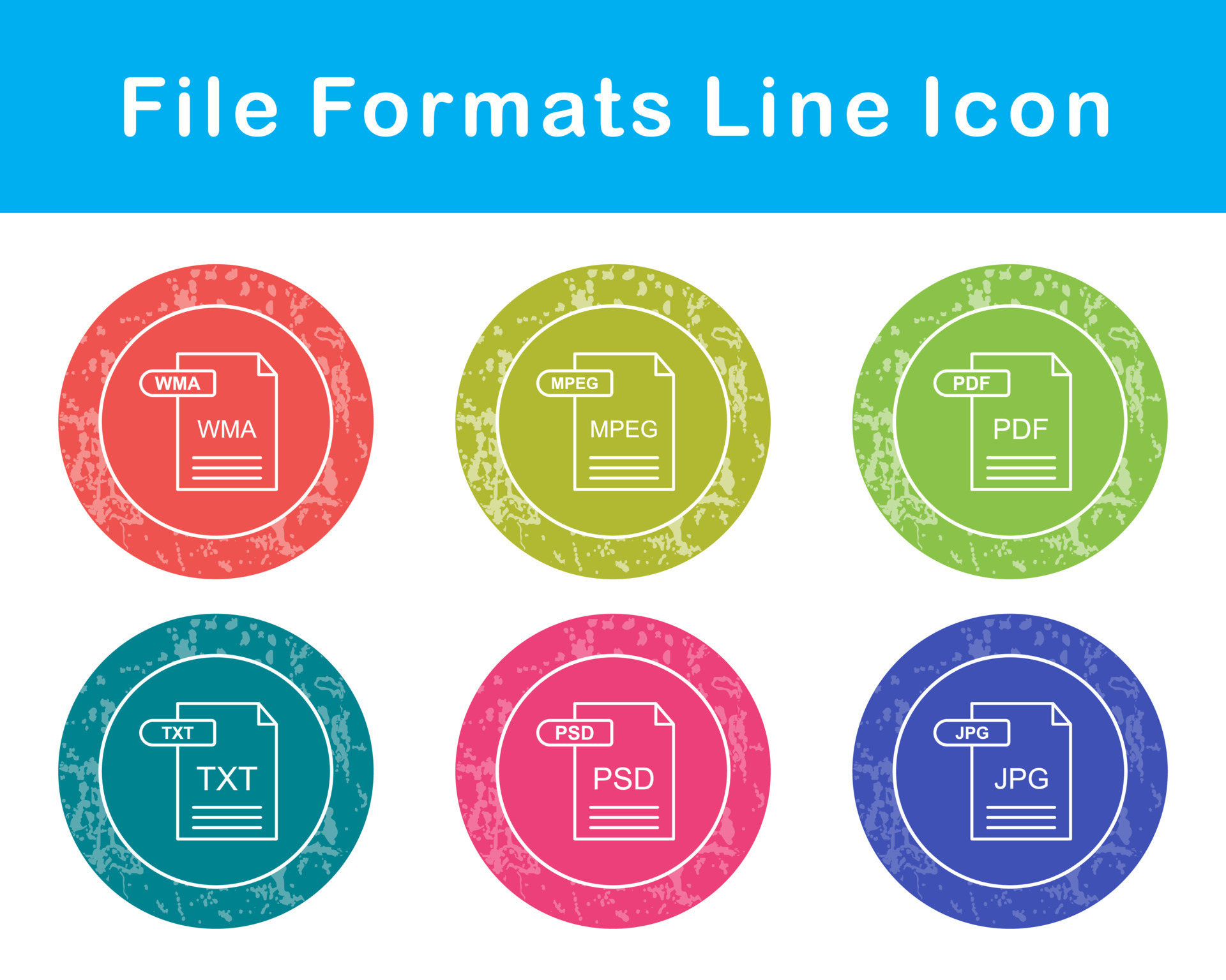 File Formats Vector Icon Set 21394590 Vector Art at Vecteezy