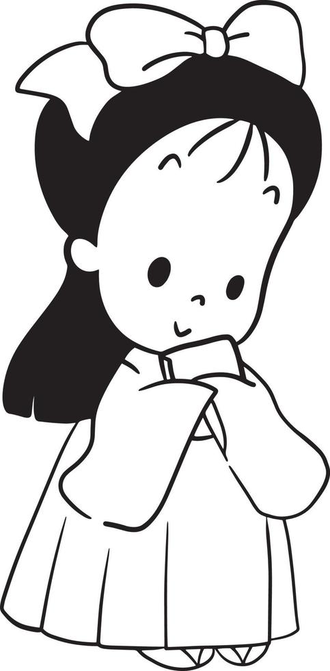 Girl student cartoon doodle kawaii anime coloring page cute ...