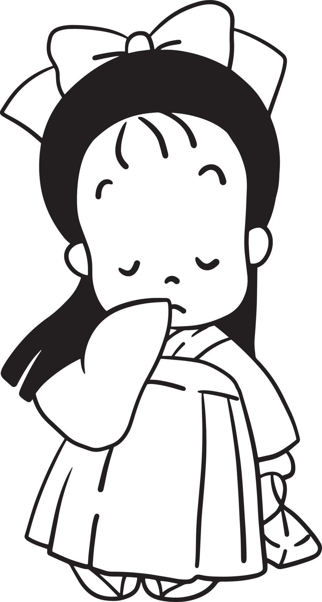 Girl student cartoon doodle kawaii anime coloring page cute ...