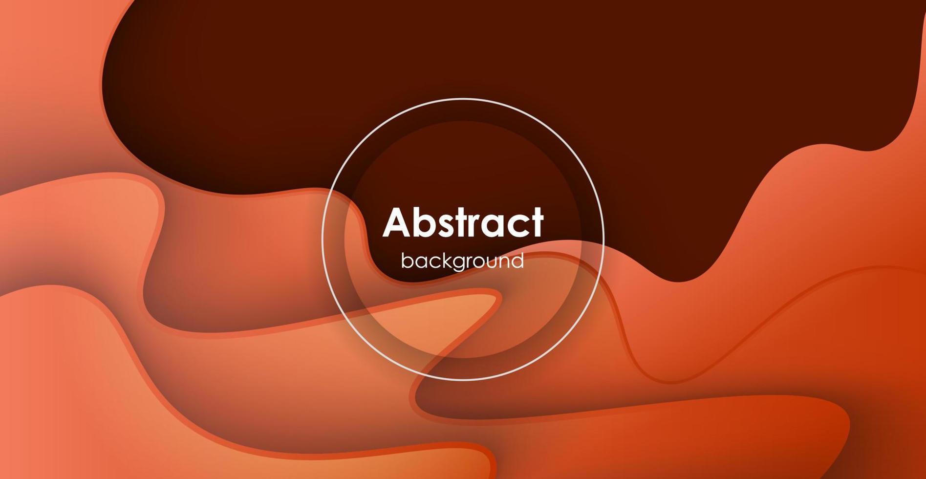 Modern Abstract Dynamic Orange Brown Color With Wavy Shape Overlap Layers Background Eps10