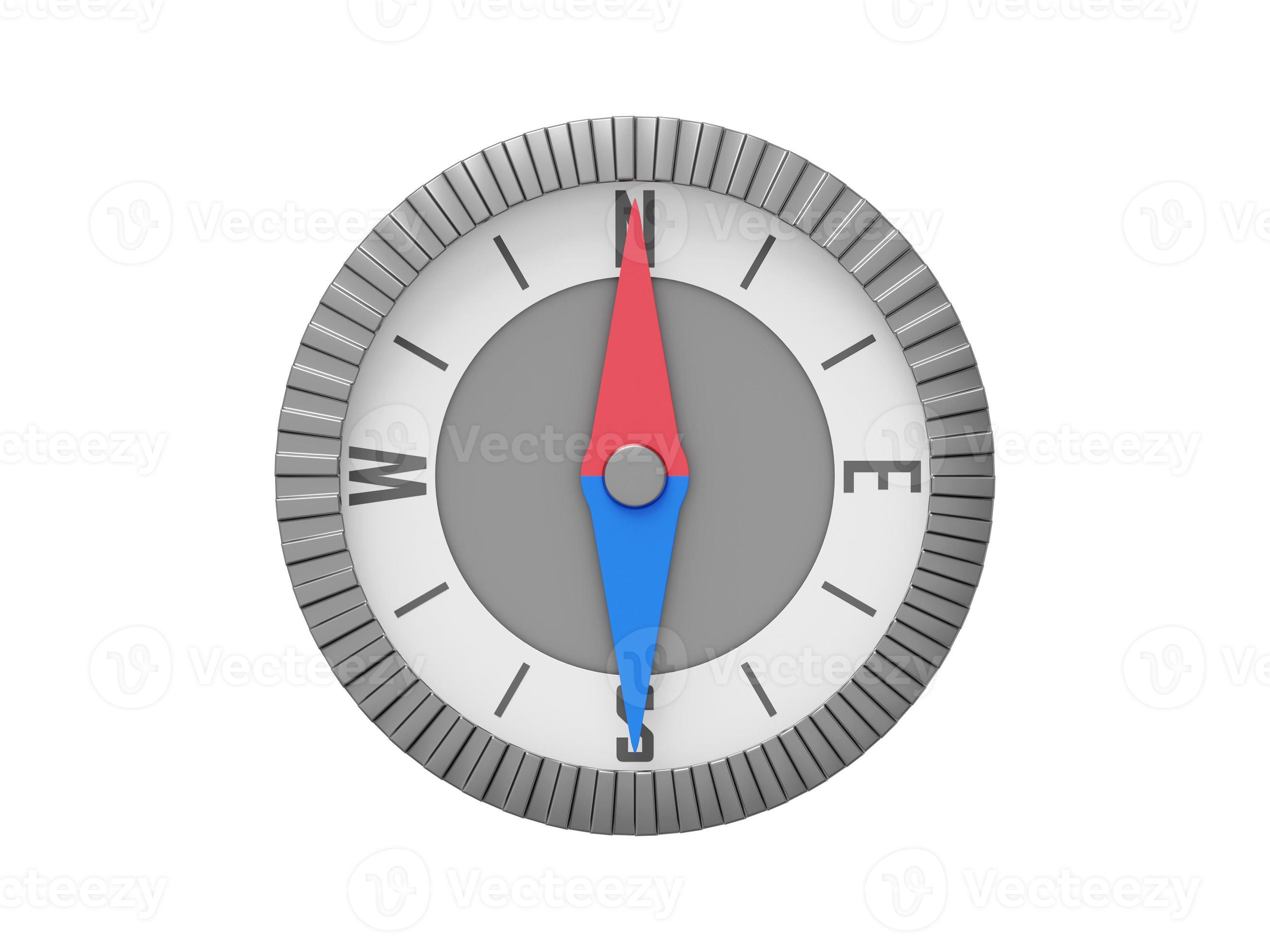 Realistic Compass Navigation Direction Finding 3d Rendering Icon On