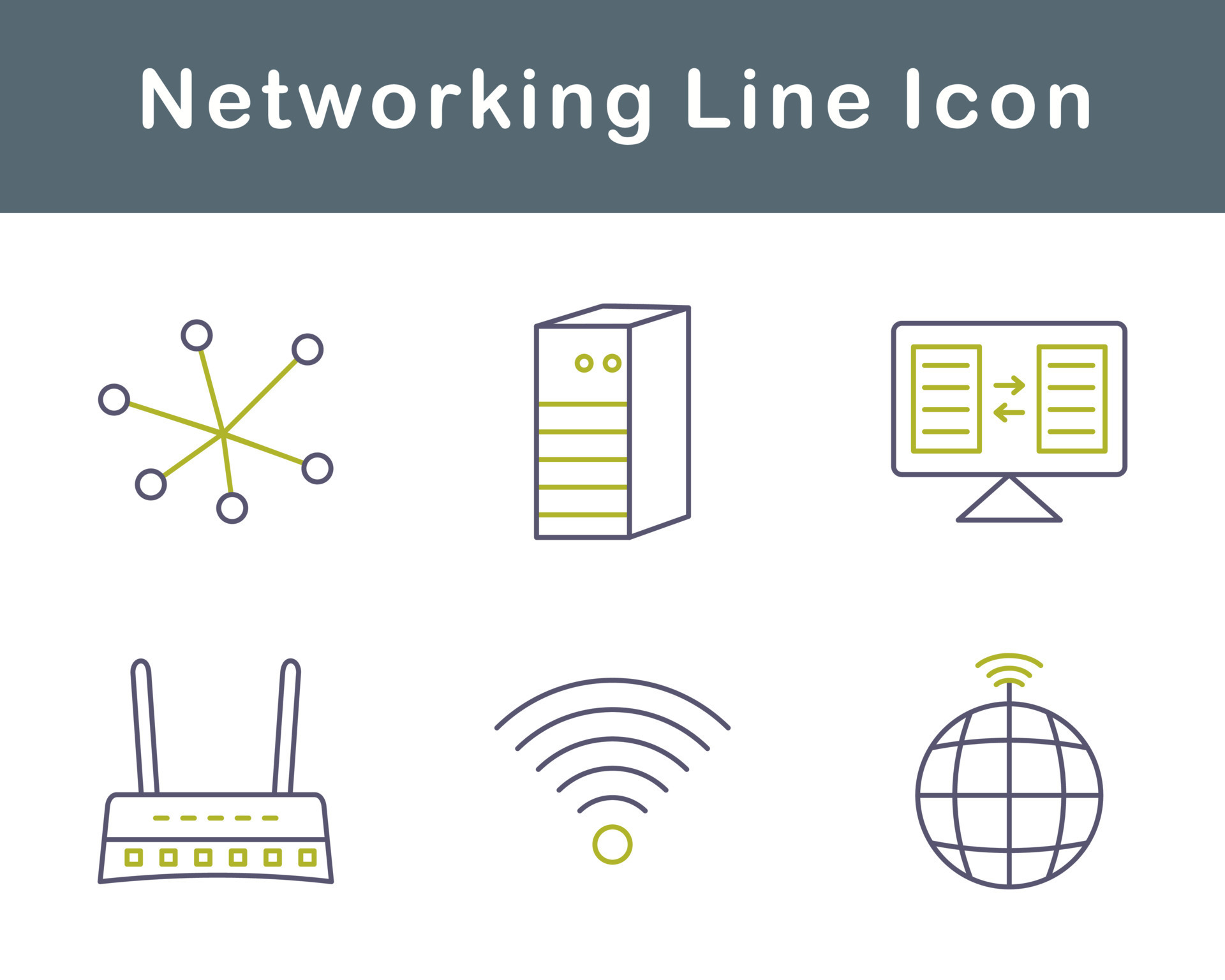 Networking Vector Icon Set 21399329 Vector Art at Vecteezy