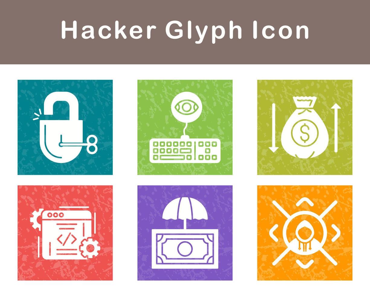 Hacker Vector Icon Set 21399343 Vector Art at Vecteezy