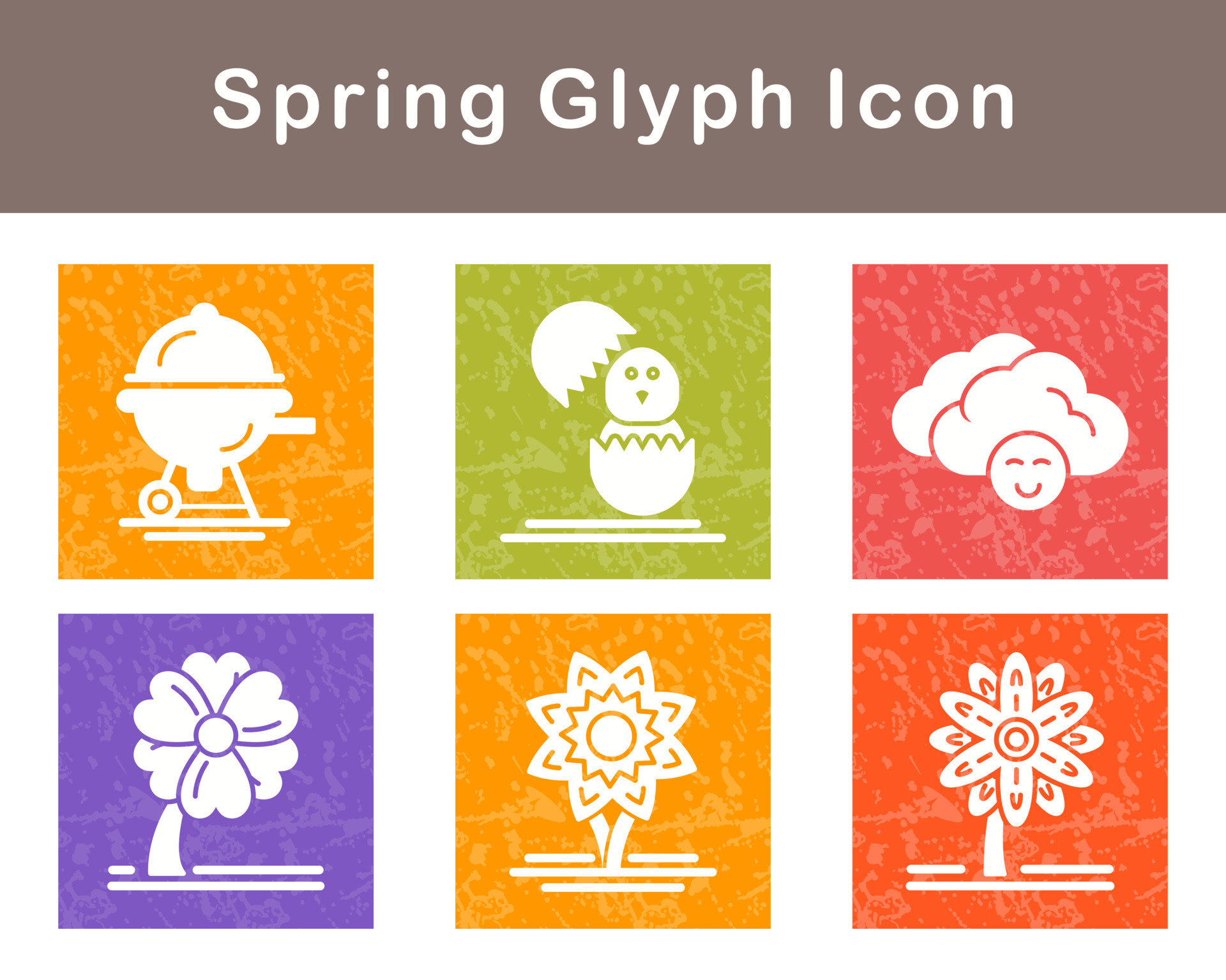 Spring Vector Icon Set 21399392 Vector Art at Vecteezy