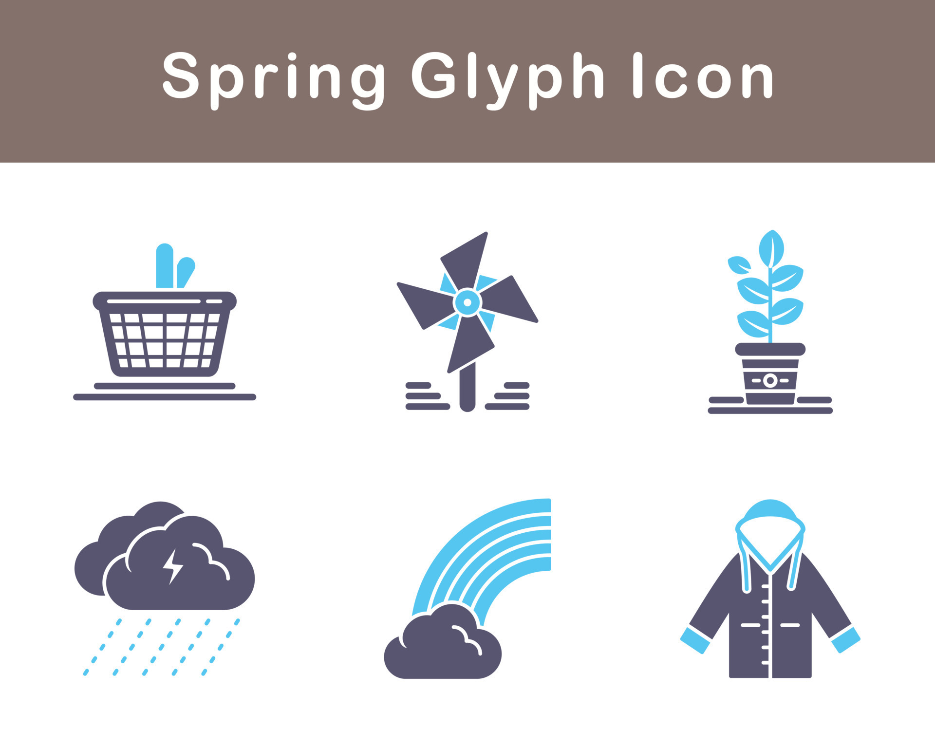 Spring Vector Icon Set 21402092 Vector Art at Vecteezy