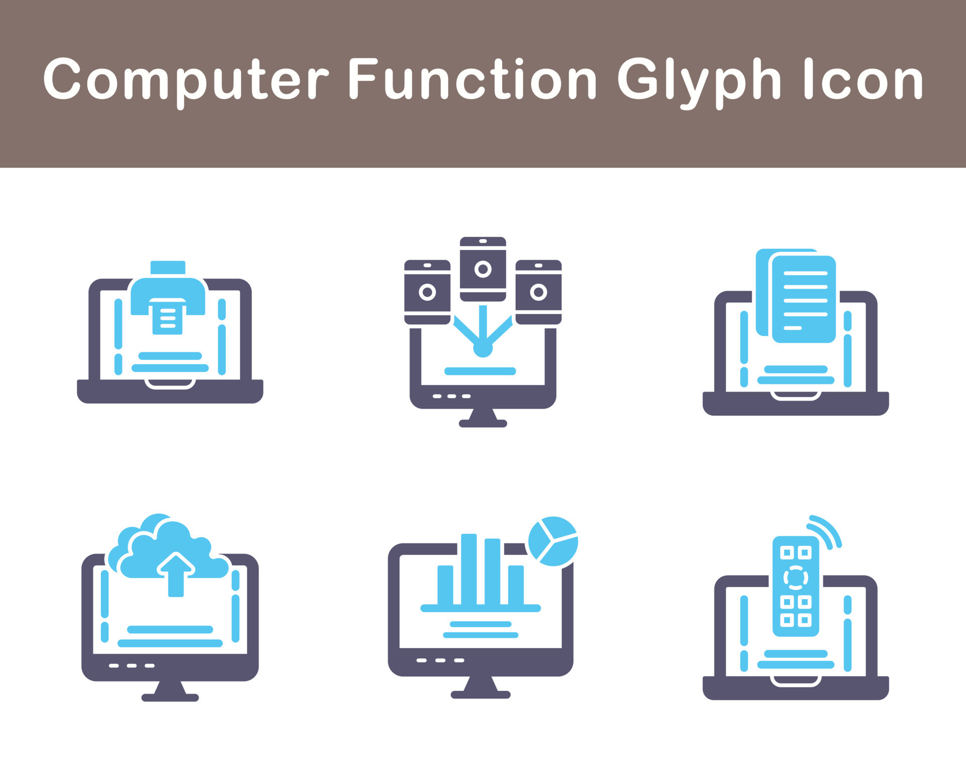 Computer Function Vector Icon Set 21402171 Vector Art at Vecteezy