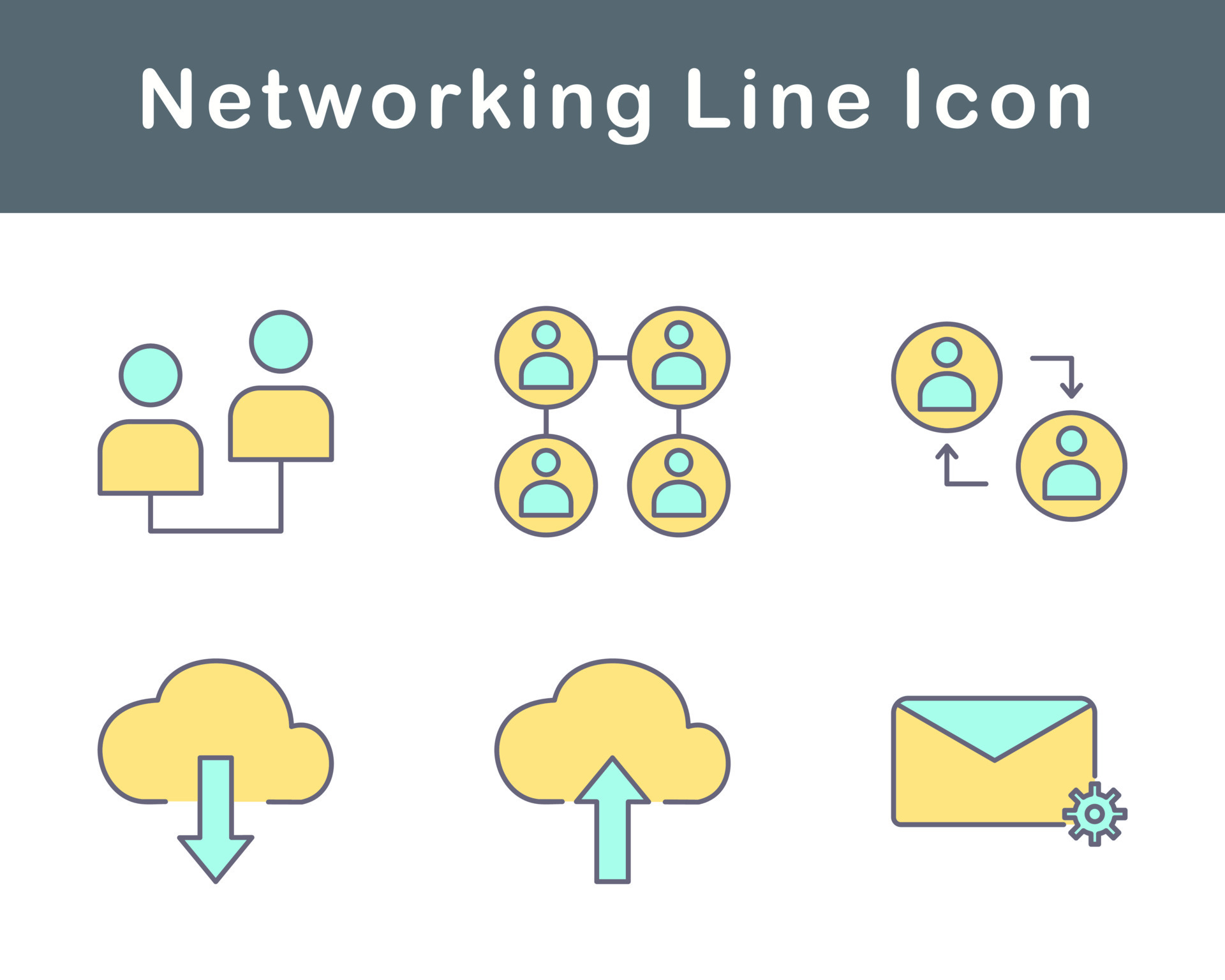 Networking Vector Icon Set 21402402 Vector Art at Vecteezy