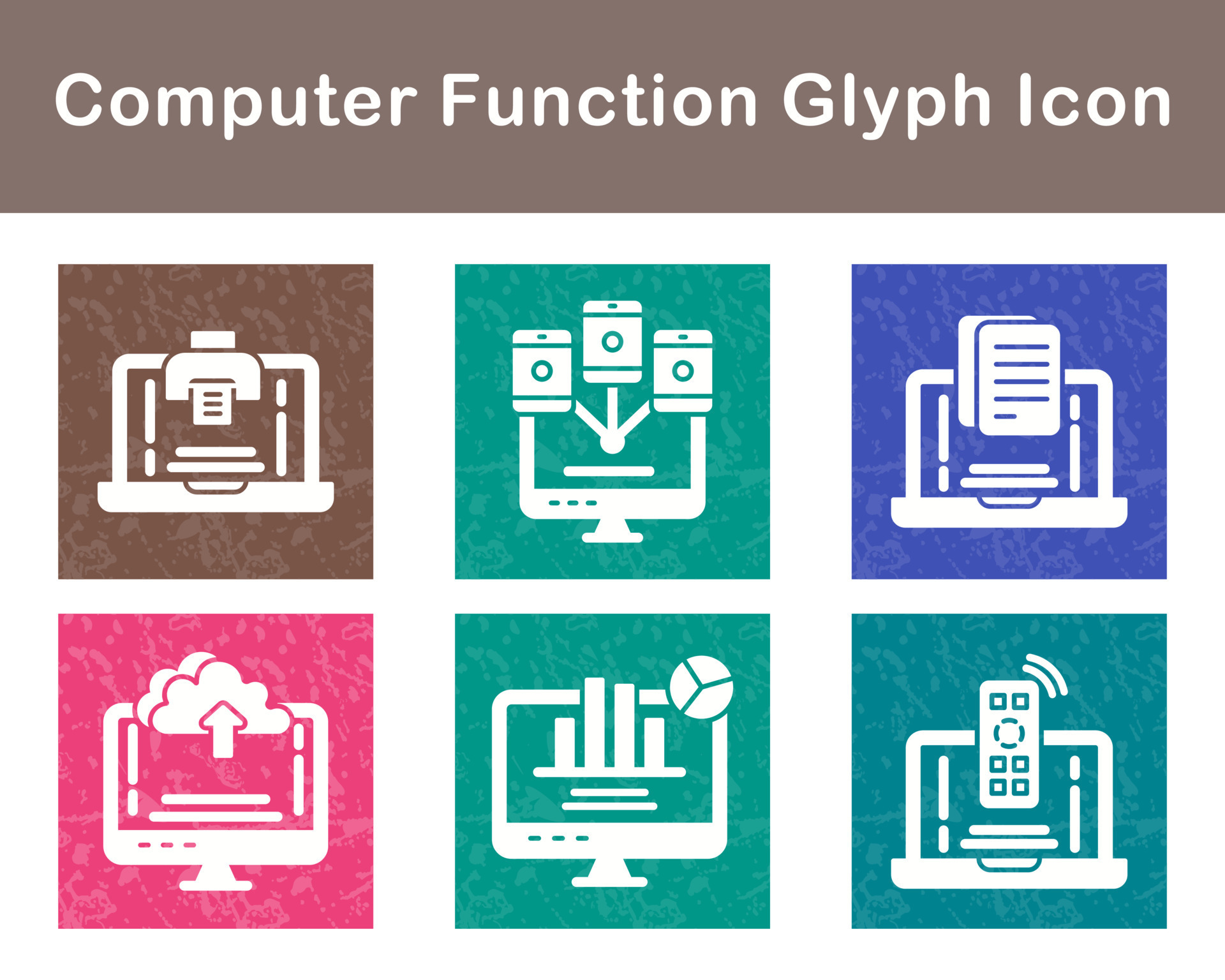 Computer Function Vector Icon Set 21404824 Vector Art at Vecteezy