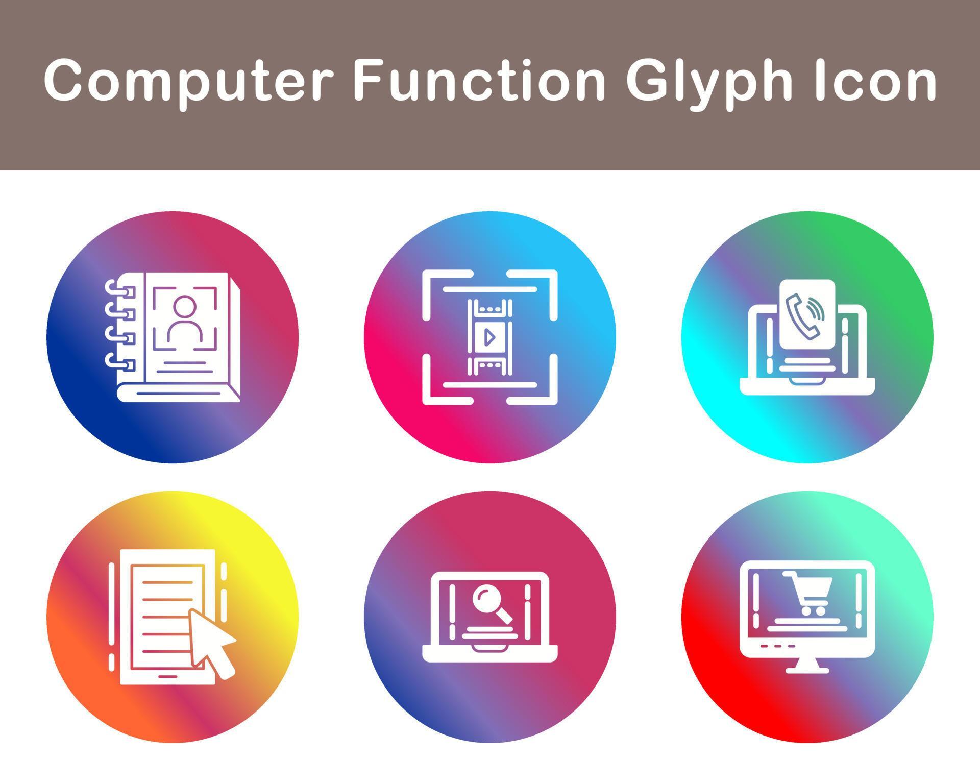 Computer Function Vector Icon Set 21405841 Vector Art at Vecteezy