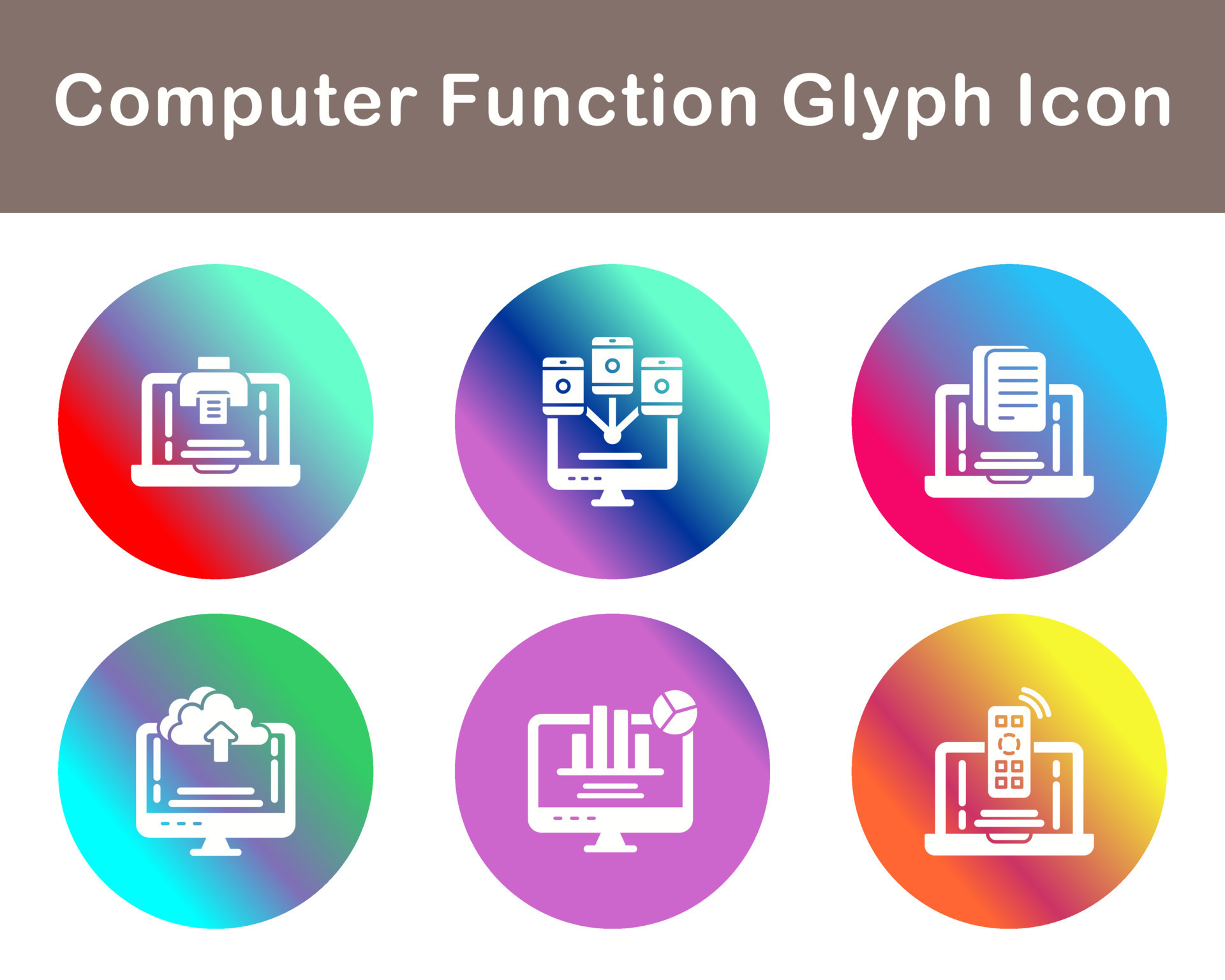 Computer Function Vector Icon Set 21405844 Vector Art at Vecteezy