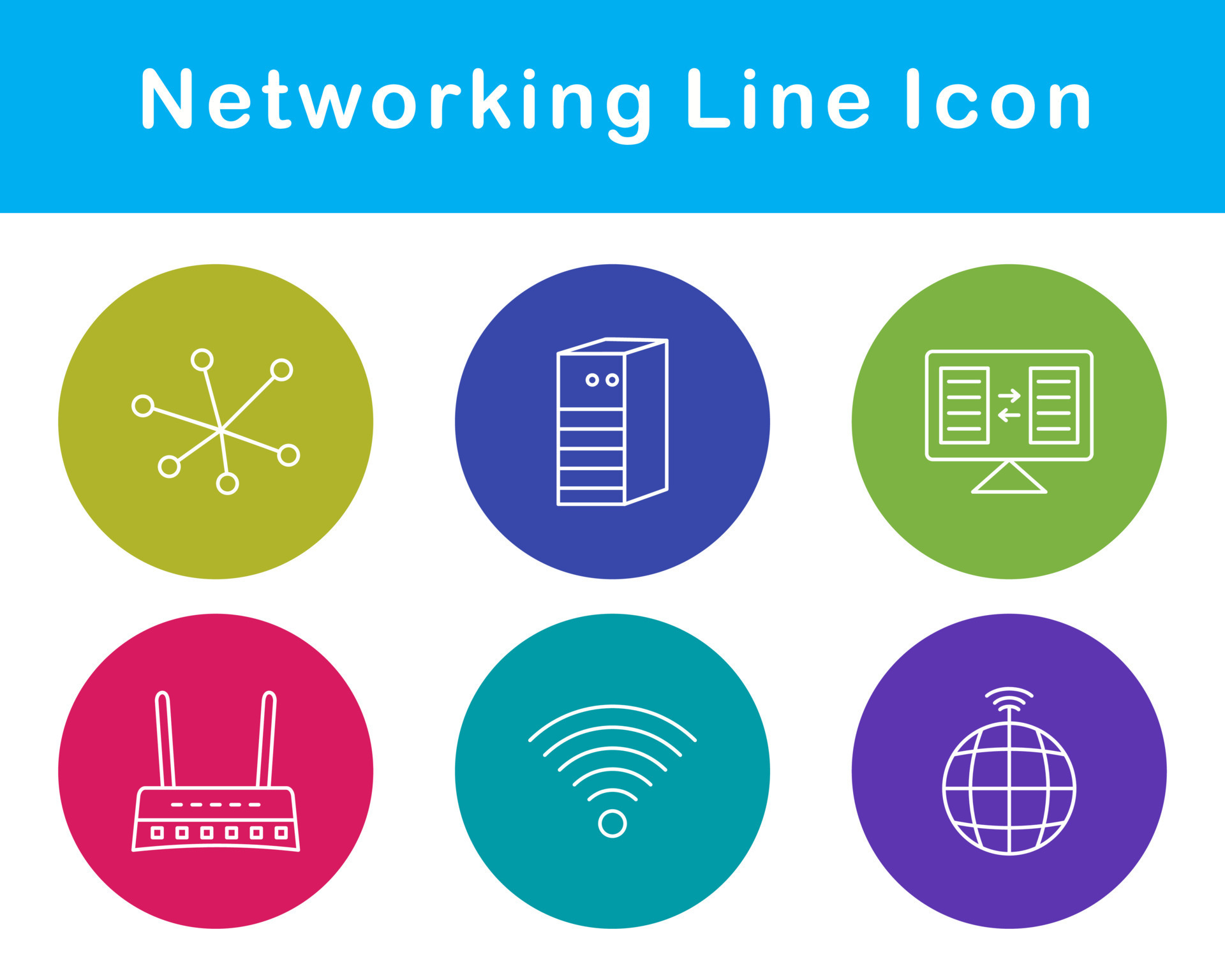 Networking Vector Icon Set 21408087 Vector Art at Vecteezy