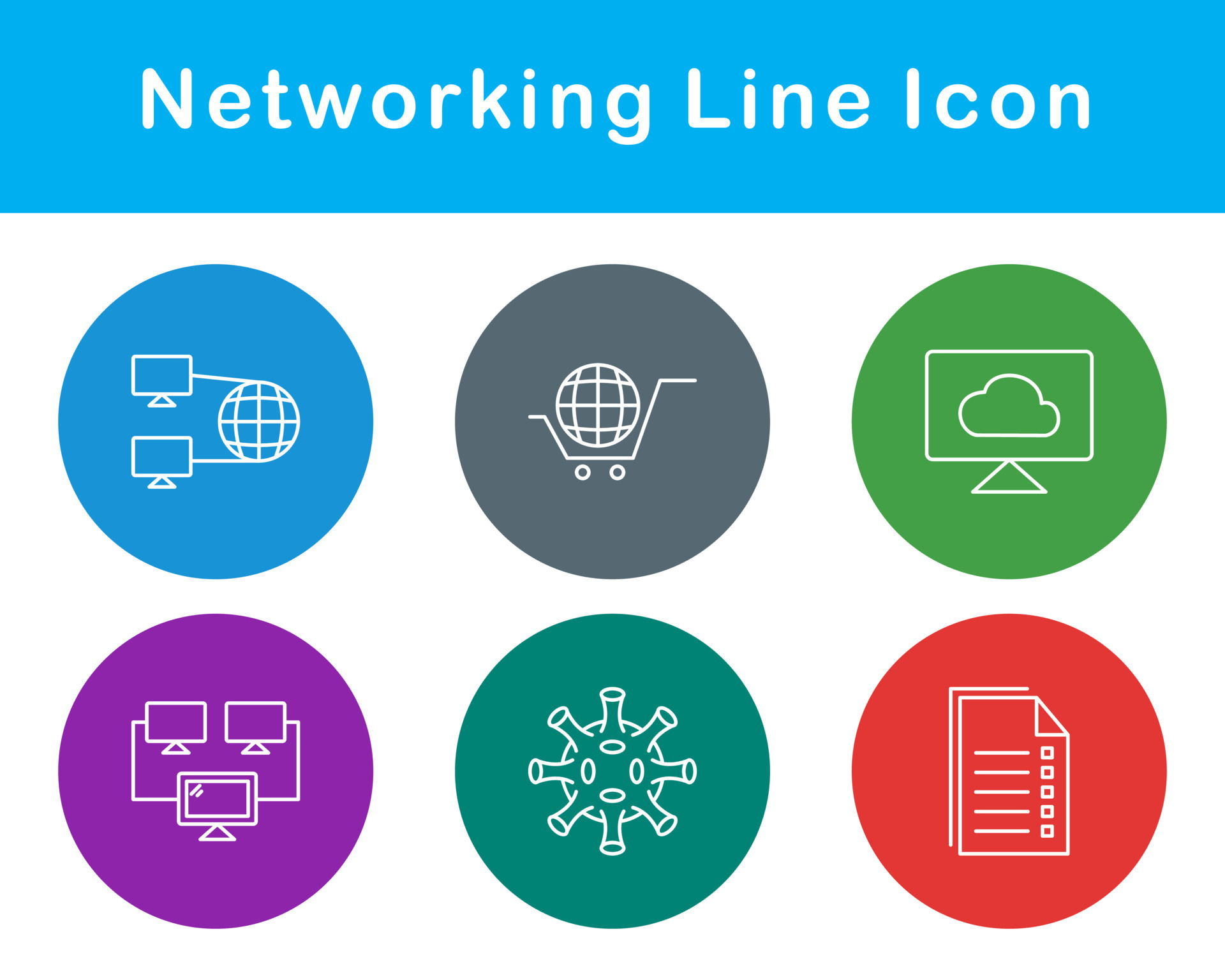 Networking Vector Icon Set 21408091 Vector Art at Vecteezy