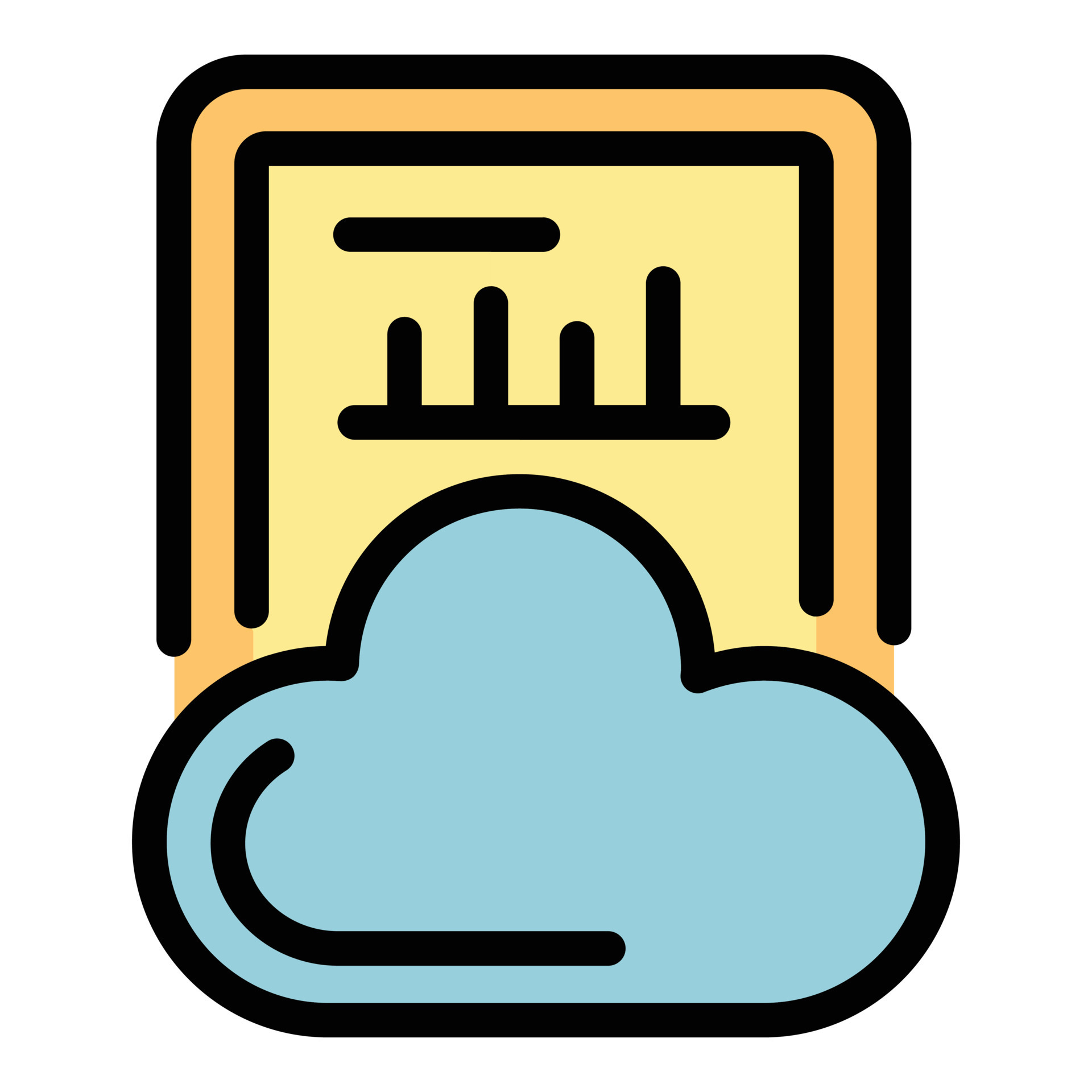 Cloud report icon vector flat 21409821 Vector Art at Vecteezy
