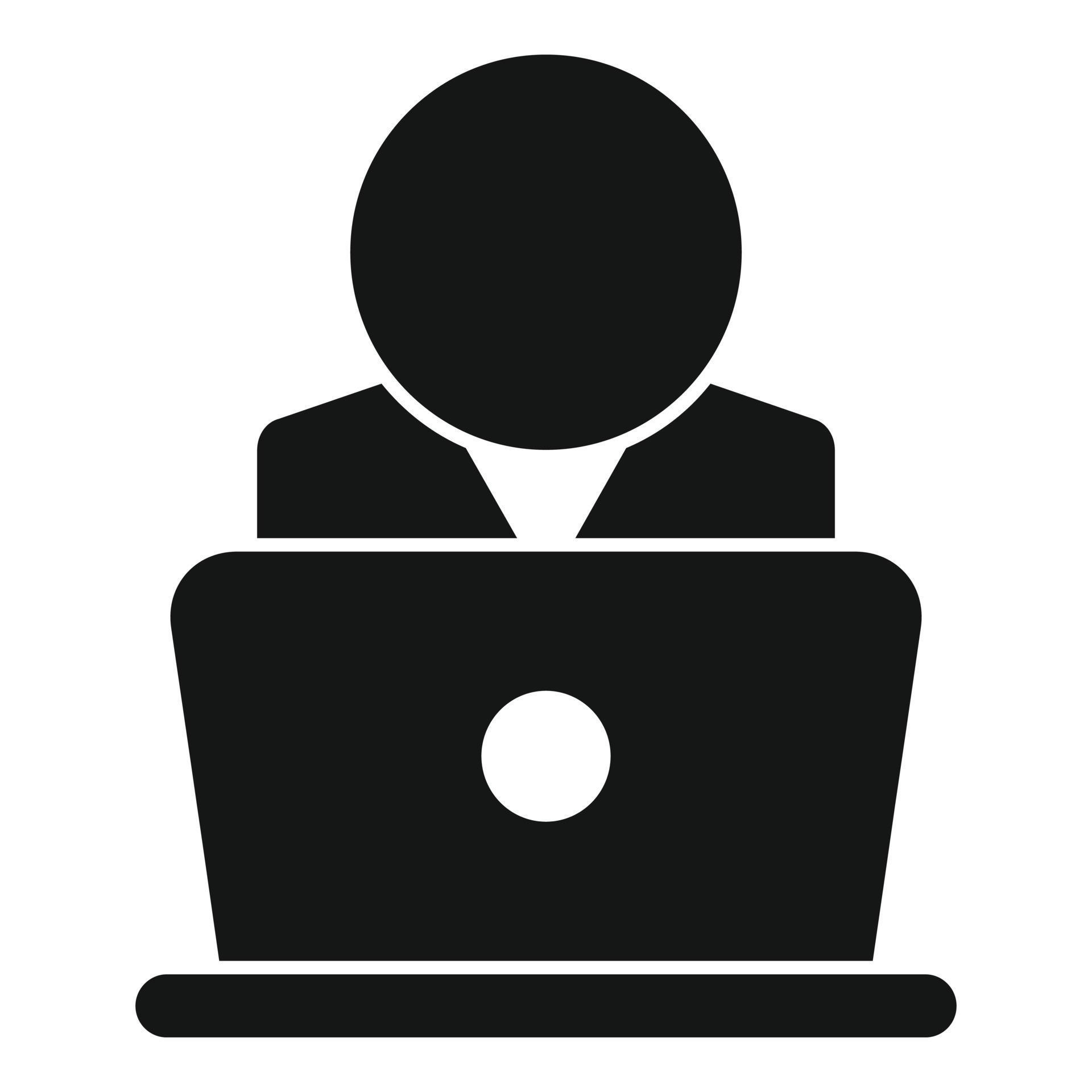 Laptop manager icon simple vector. Human work 21411474 Vector Art at ...