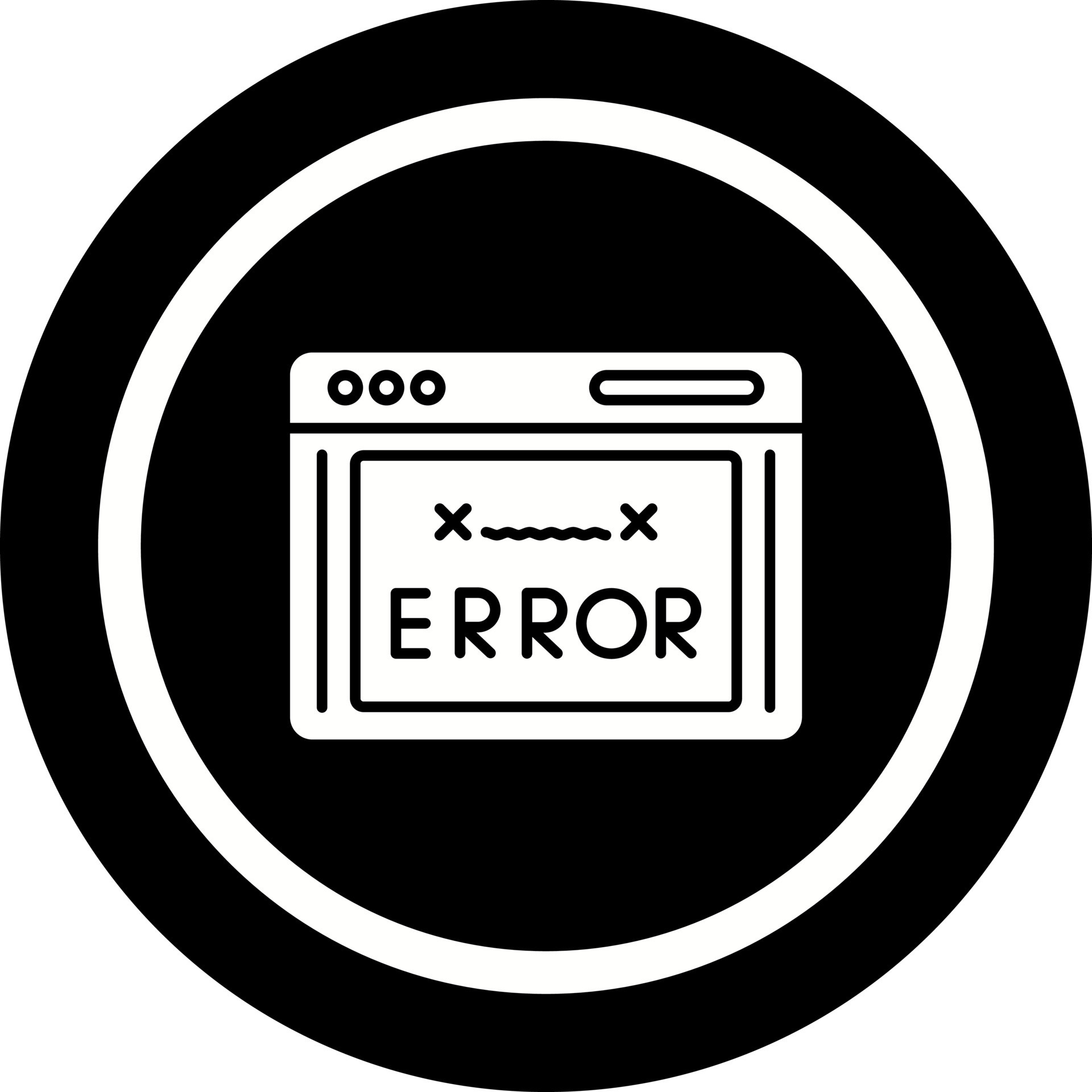 icono de vector de código de error 21411642 Vector en Vecteezy