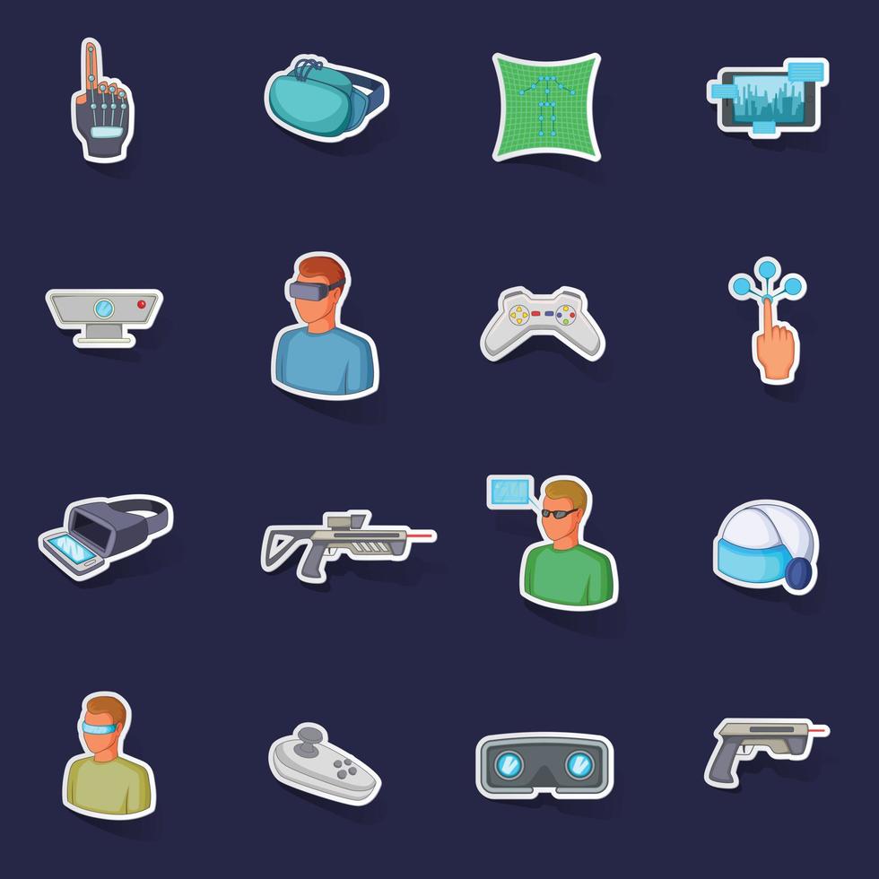 Virtual reality icons set vector sticker 21413645 Vector Art at Vecteezy Virtual reality icons set vector sticker 21413645 Vector Art at Vecteezy