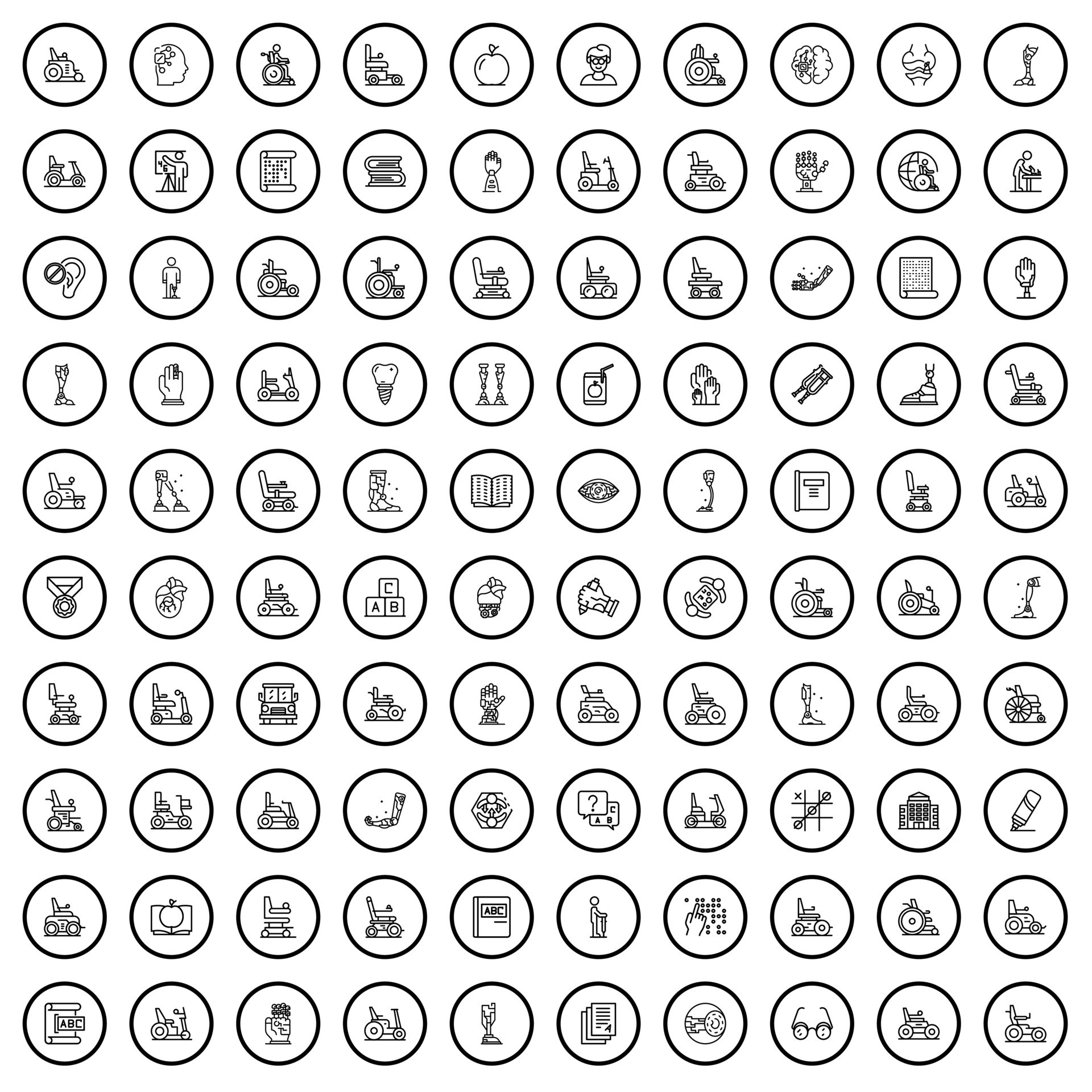 100 disabled icons set, outline style 21414658 Vector Art at Vecteezy 100 disabled icons set, outline style 21414658 Vector Art at Vecteezy