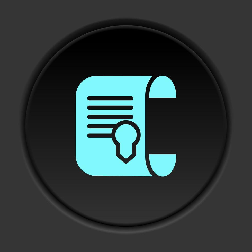 Dark Button Icon Mass Production Certificate Button Banner Round Badge Interface For