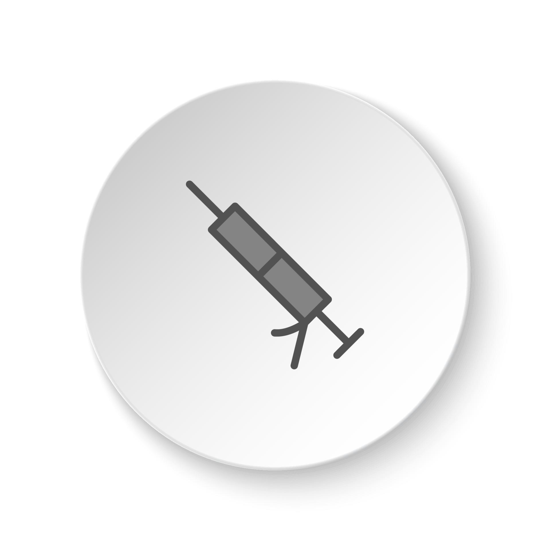 Round button for web icon, gun, sealant. Button banner round, badge interface for application ...