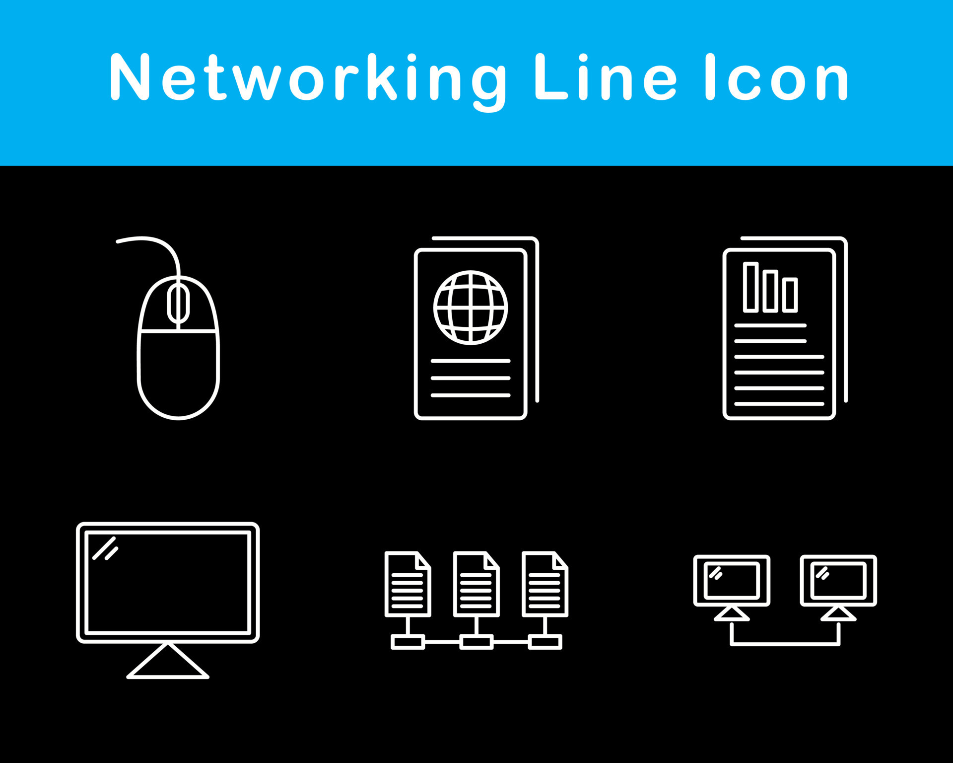 Networking Vector Icon Set 21416725 Vector Art at Vecteezy