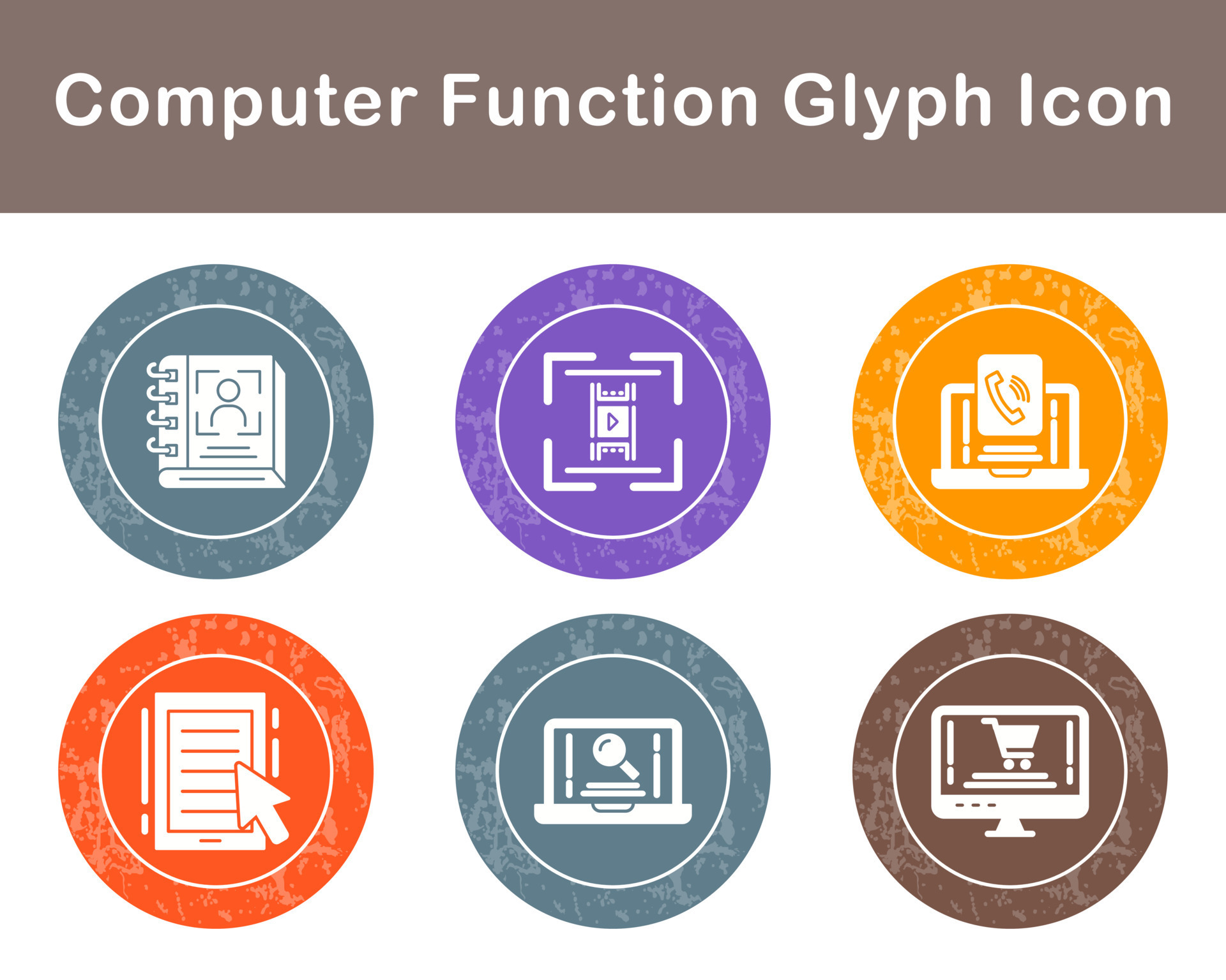 Computer Function Vector Icon Set 21418346 Vector Art at Vecteezy