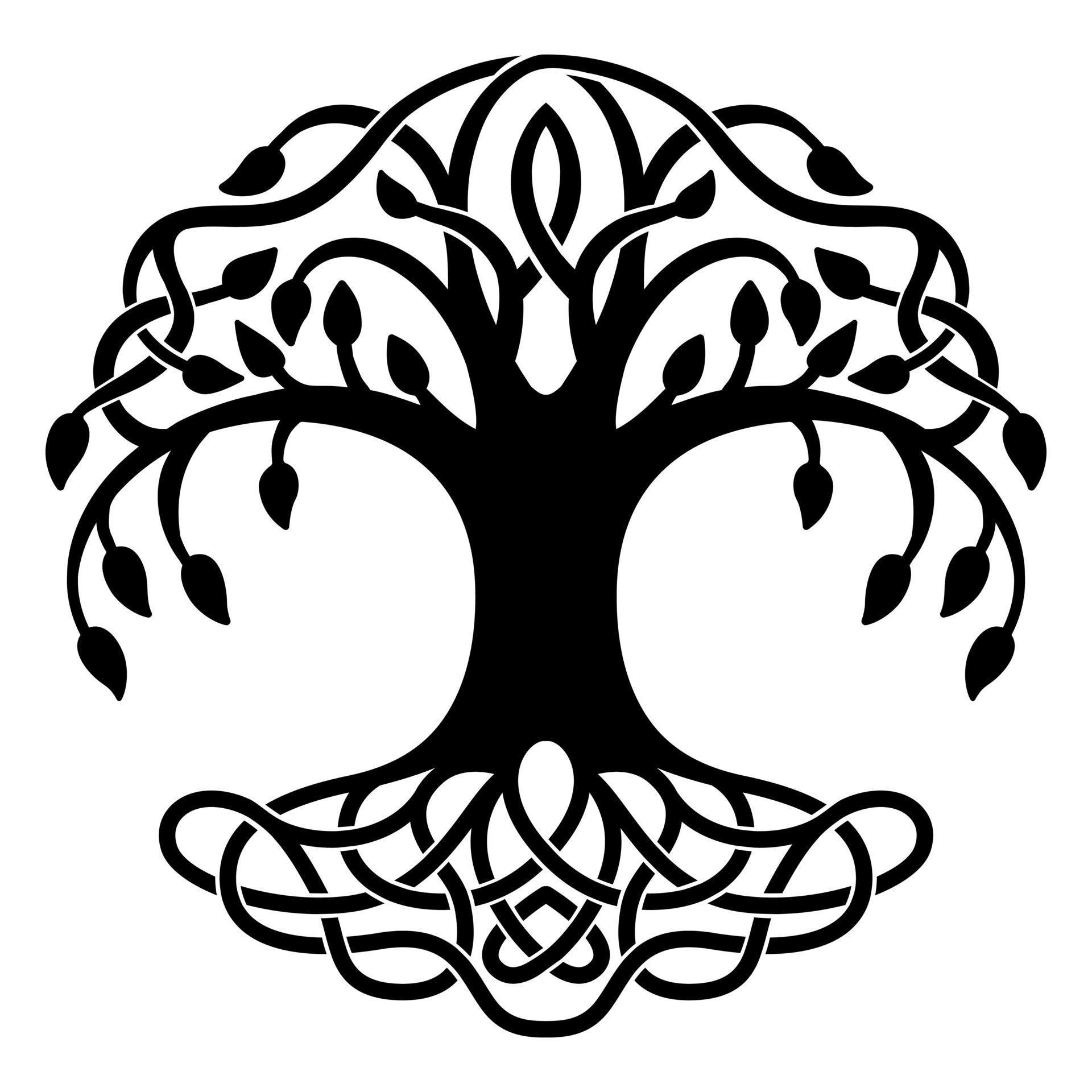 Celtic Symbol Tree Silhouette 21418796 Vector Art at Vecteezy