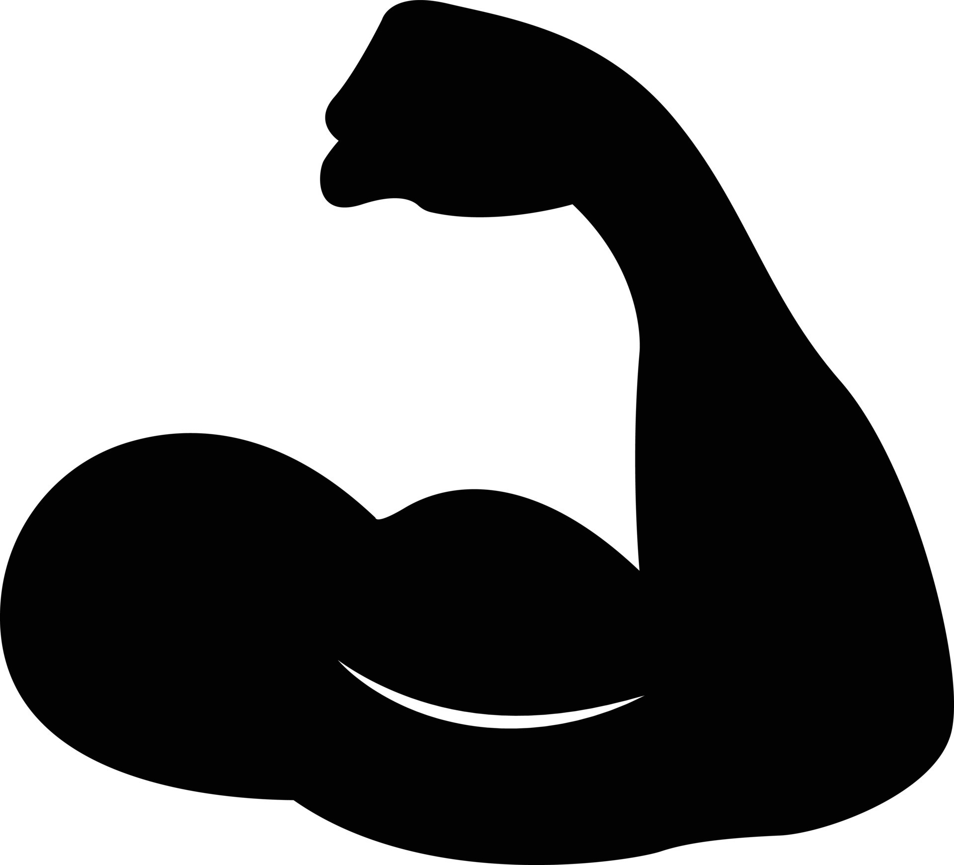 Male Human Bicep Muscle Silhouette Icon 21426278 Vector Art at Vecteezy
