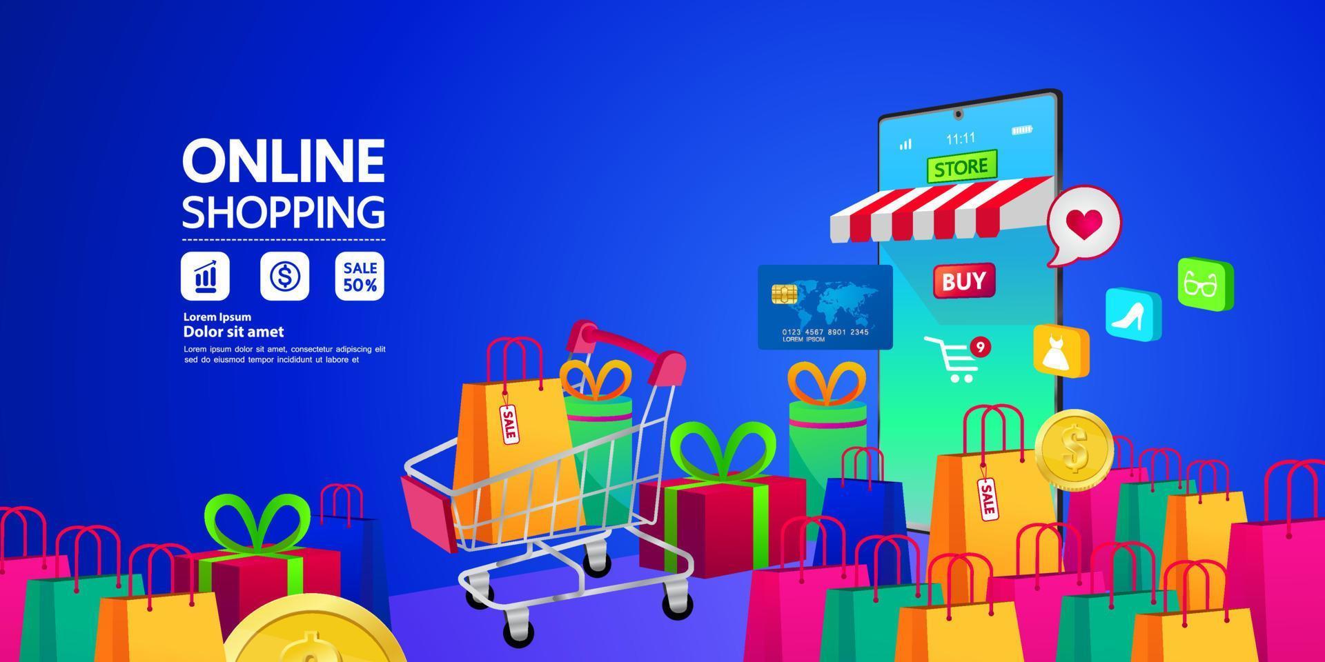 Online shopping idea vector illustration 21426315 Vector Art at Vecteezy Online shopping idea vector illustration 21426315 Vector Art at Vecteezy
